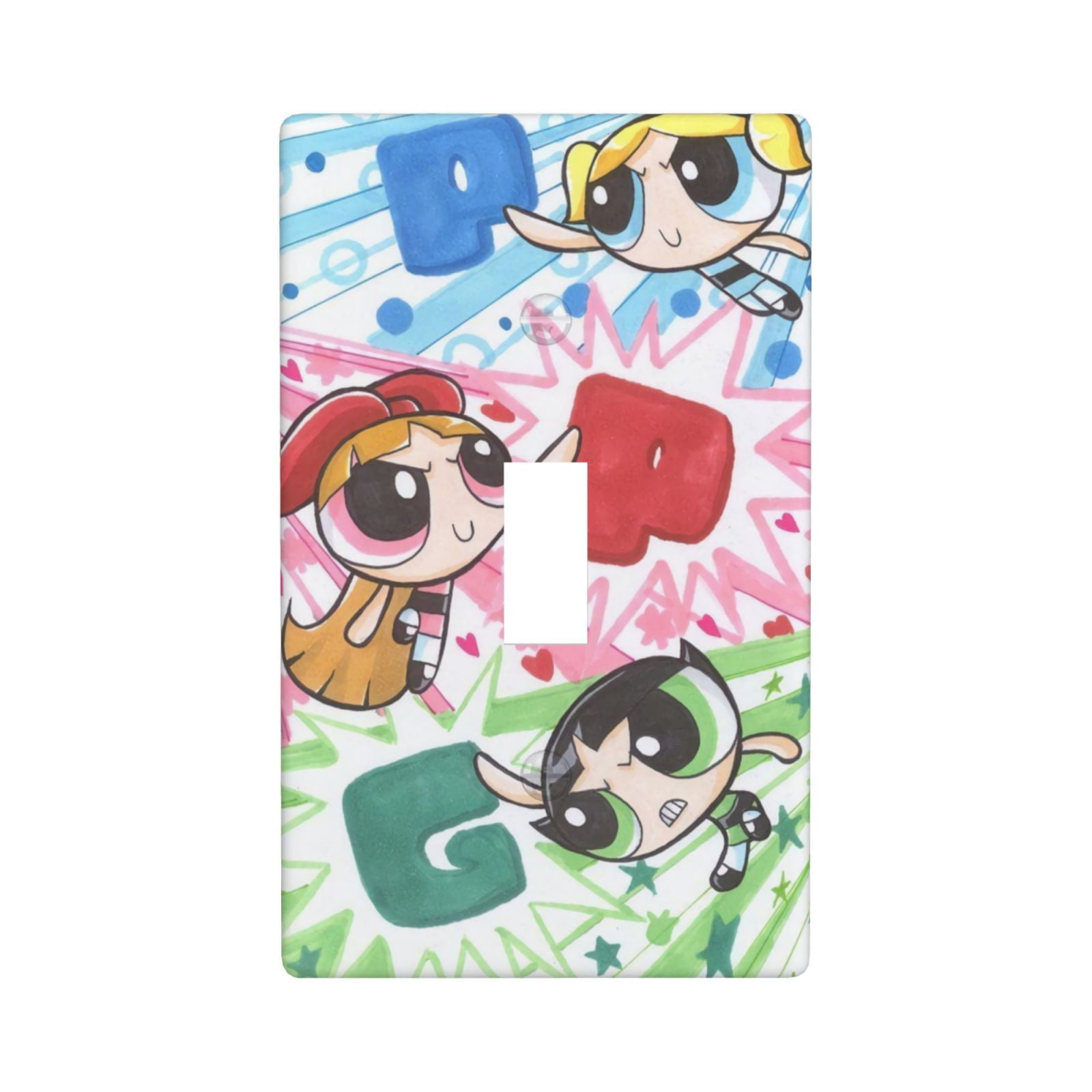 The Powerpuff Girls Anime Light Switch Cover Plates, Single Lever Wall ...