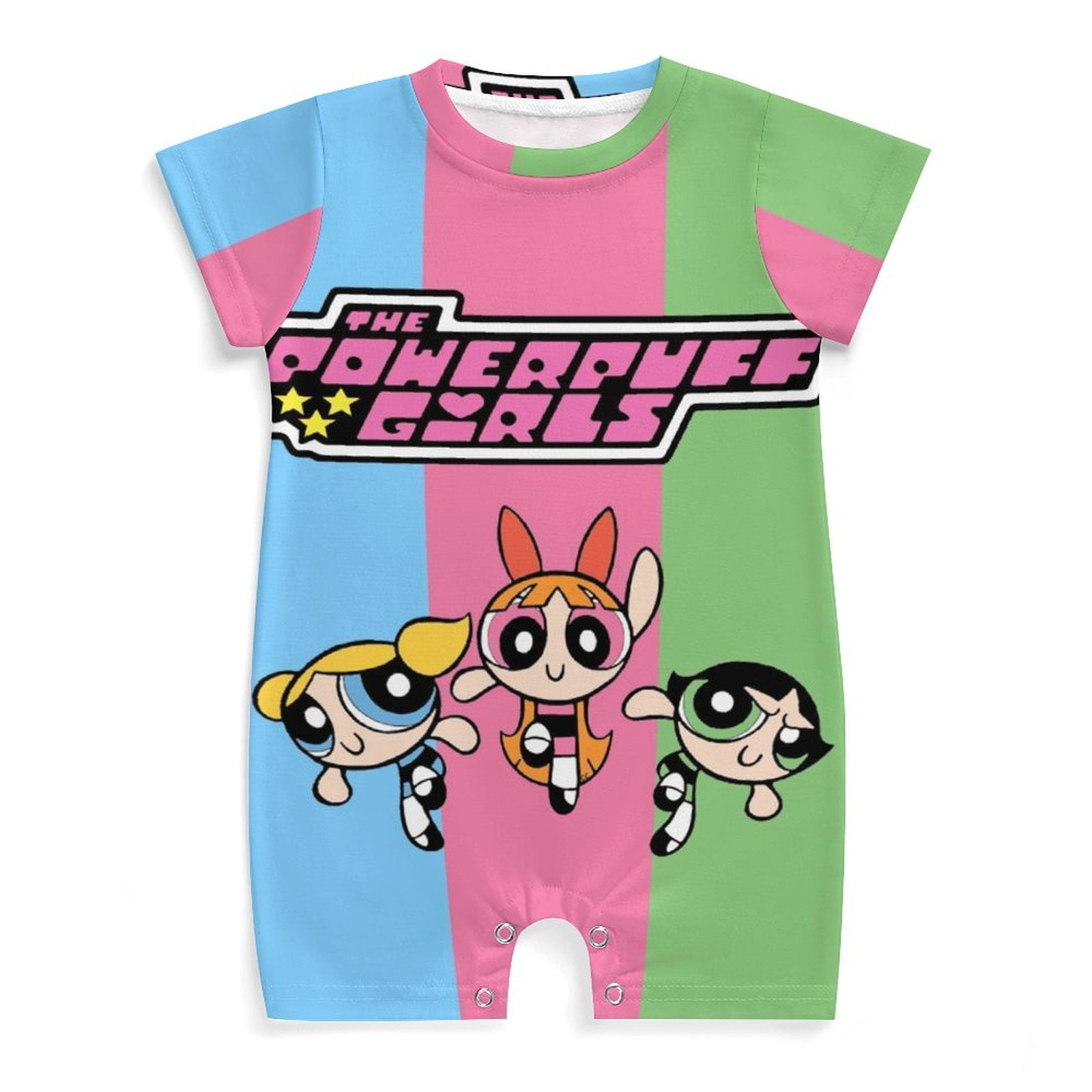 The Powerpuff Girls Baby Boy Girl Short Sleeve Romper Clothing Set ...