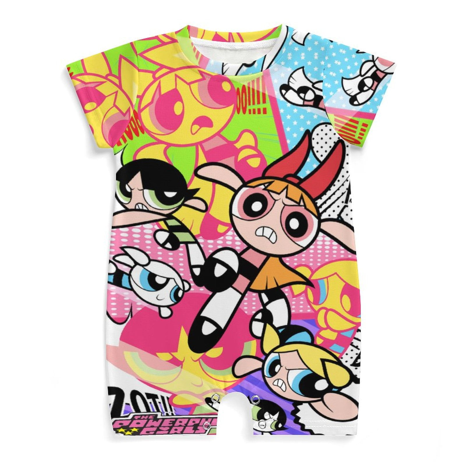 The Powerpuff Girls Baby Boy Girl Short Sleeve Romper Clothing Set ...