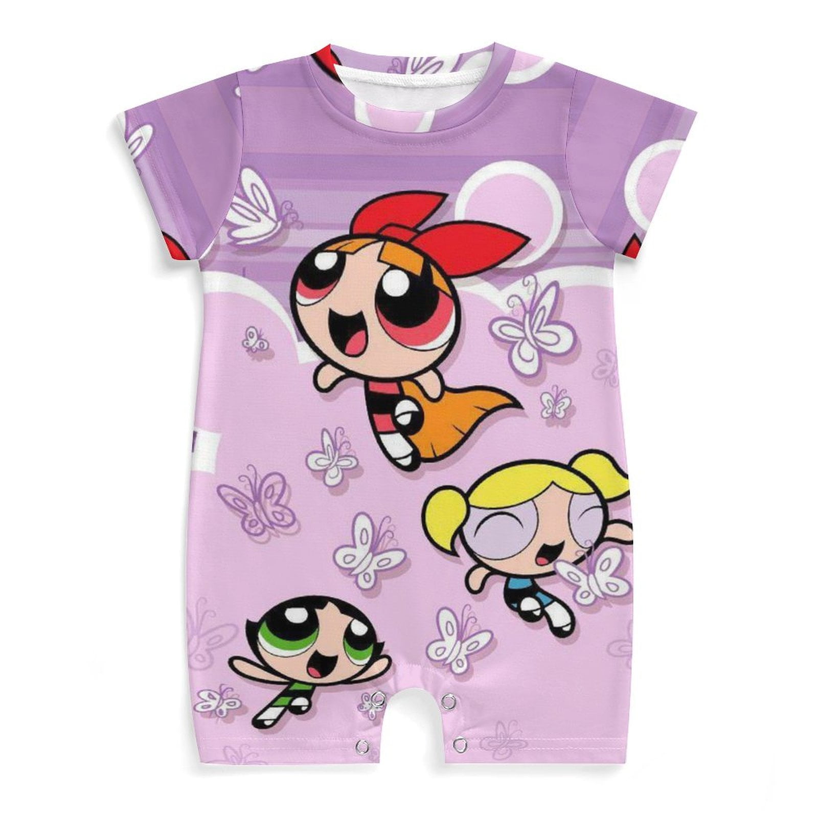 The Powerpuff Girls Baby Boy Girl Short Sleeve Romper Clothing Set ...