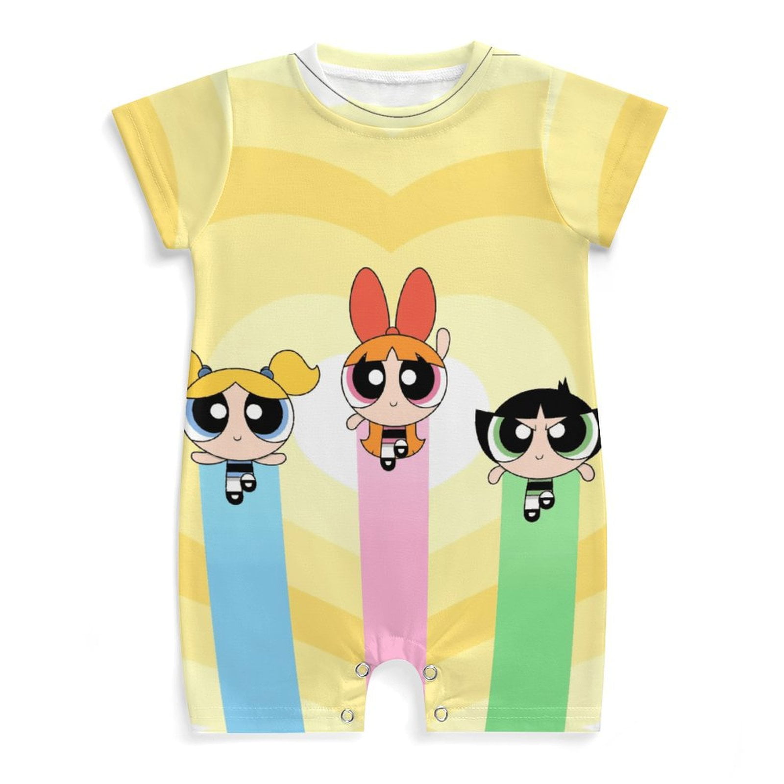 The Powerpuff Girls Baby Boy Girl Short Sleeve Romper Clothing Set ...