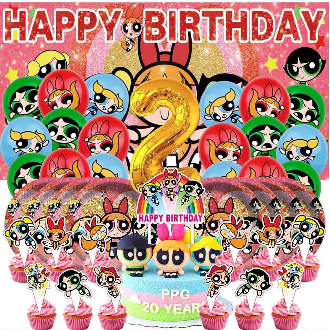 The Powerpuff Girls Balloons Party Supplies 2nd Decor Tableware ...