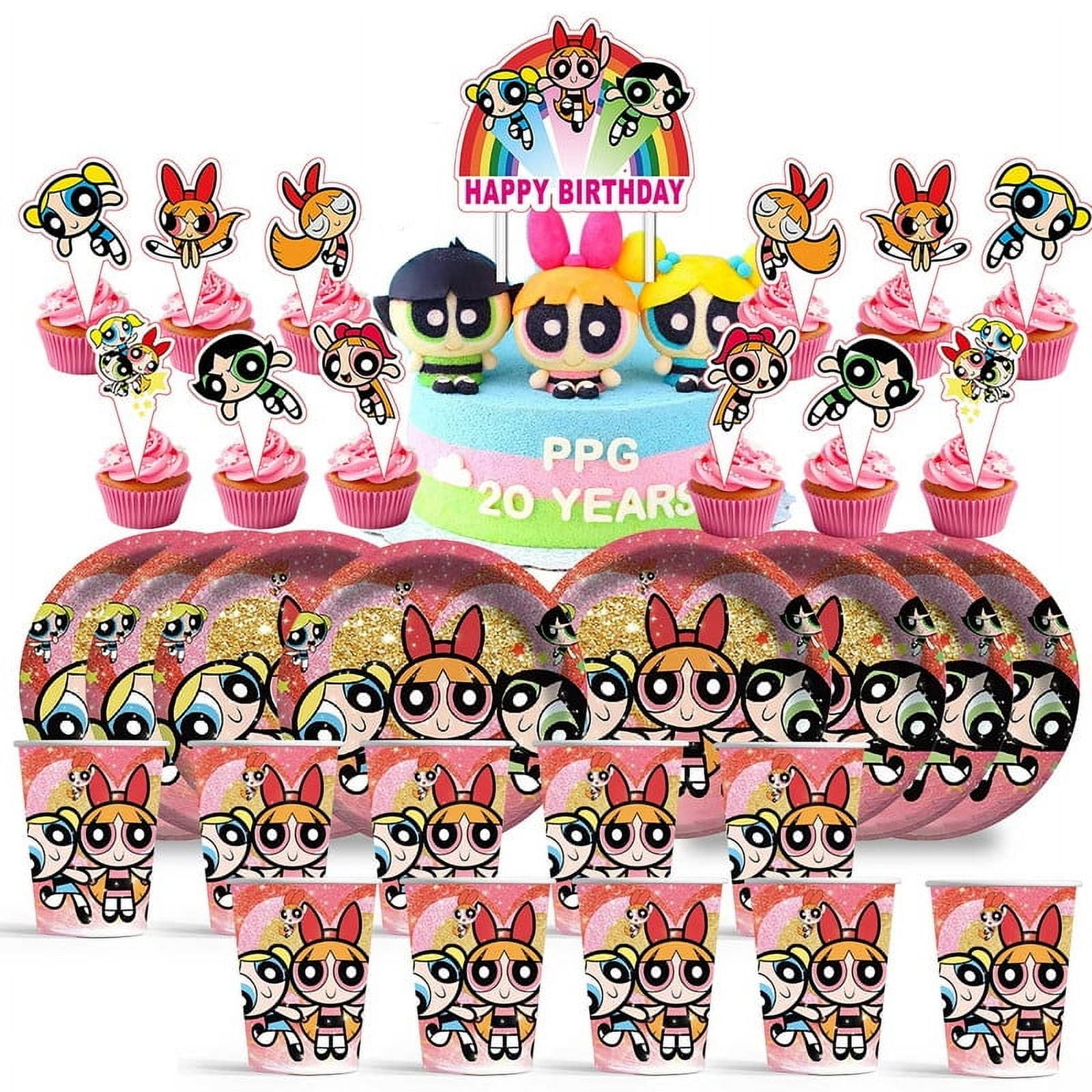 The Powerpuff Girls Birthday Cups Party Supplies Plates Fans ...