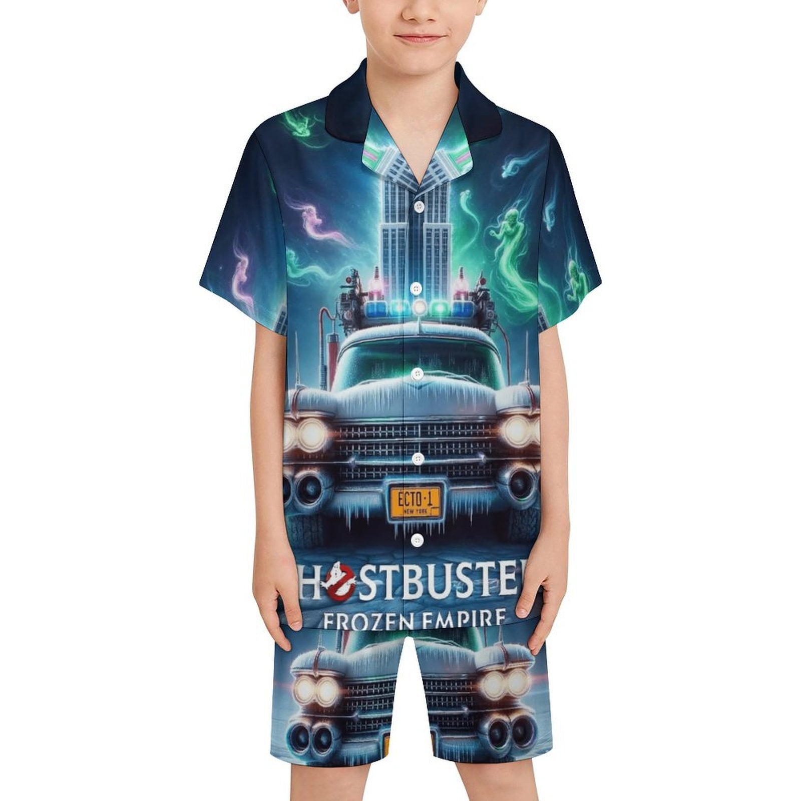 The Powerpuff Girls Boys Silk Pajamas Button Down Sleepwear Satin ...