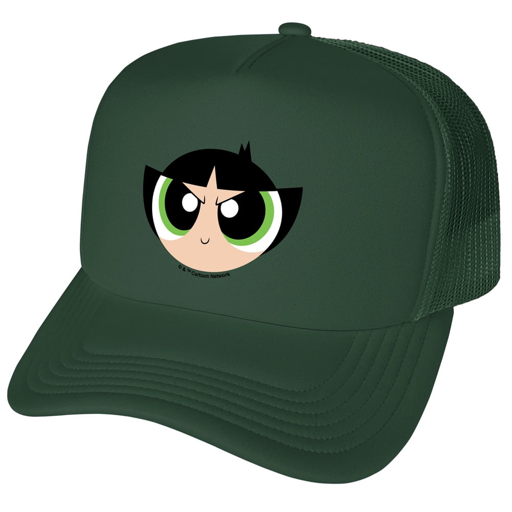 The Powerpuff Girls Buttercup Head Foam Snapback Trucker Hat - Unisex for Men and Women ...