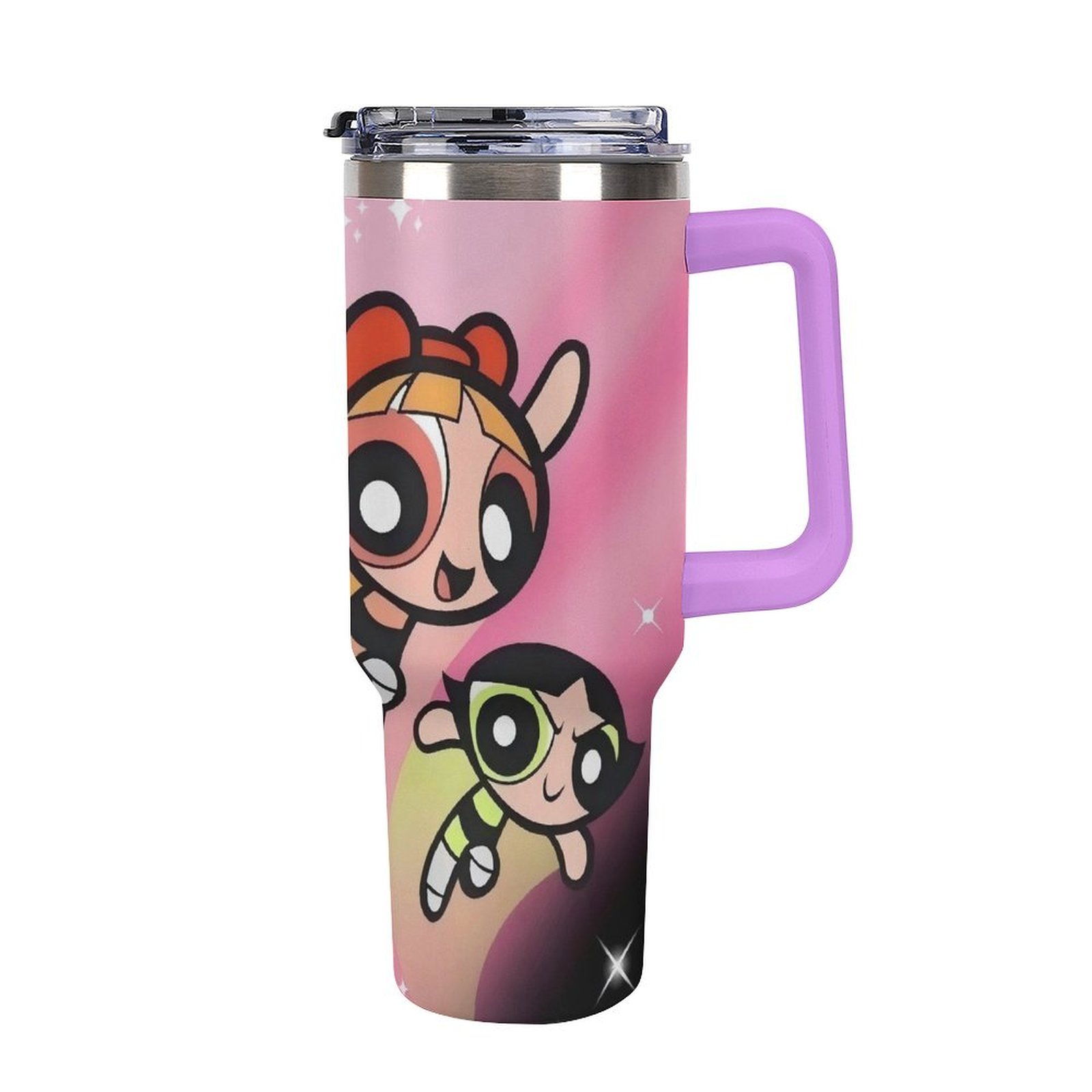The Powerpuff Girls Car Cup Stainless Steel Thermos Cup with Handle ...
