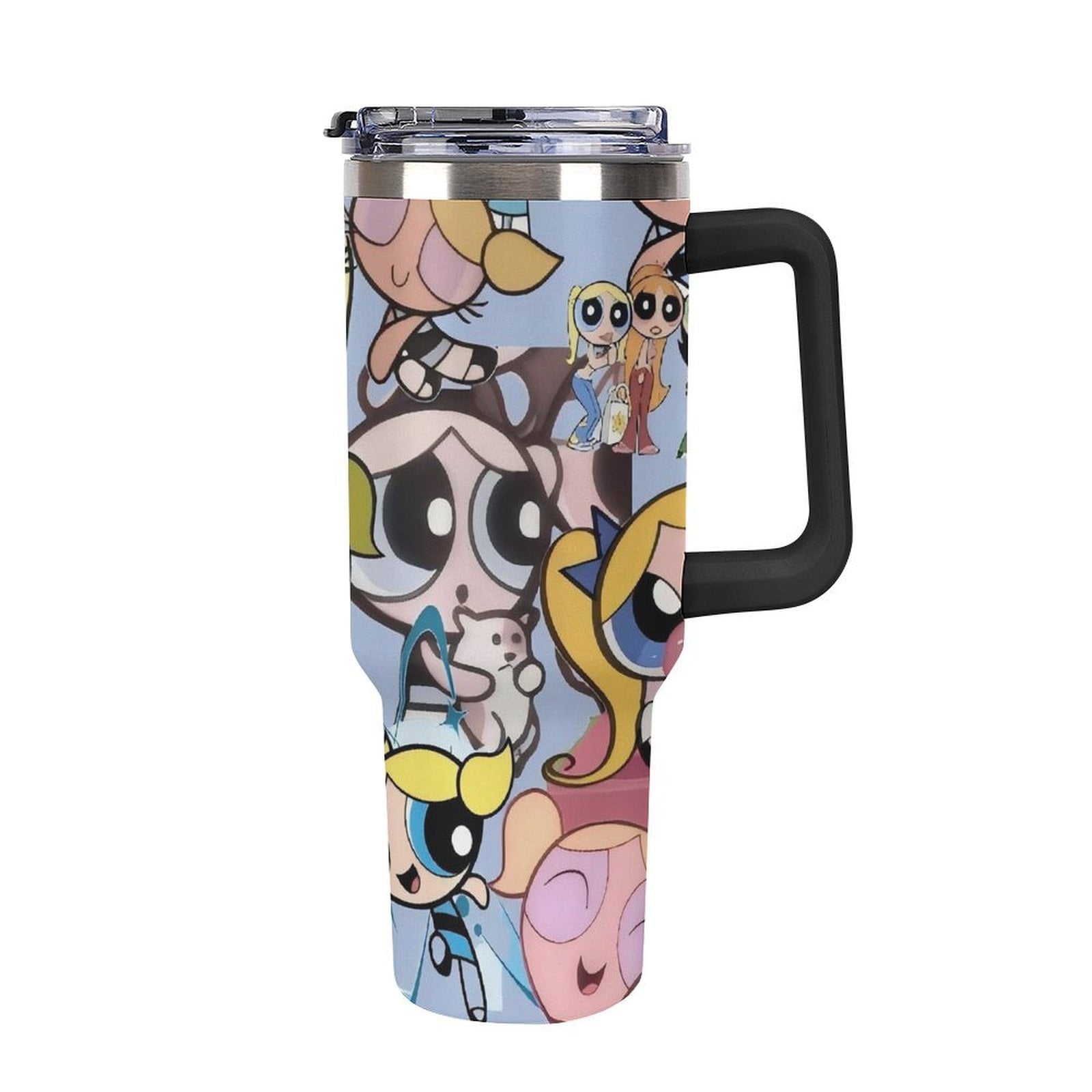 The Powerpuff Girls Car Cup Stainless Steel Thermos Cup with Handle ...