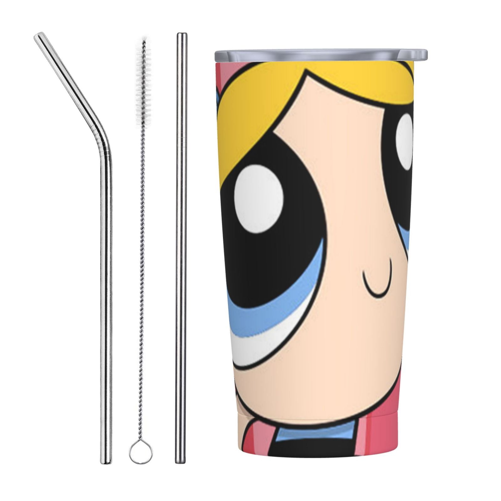 The Powerpuff Girls Car Cup With Straw 20oz Stainless Steel Tumbler ...