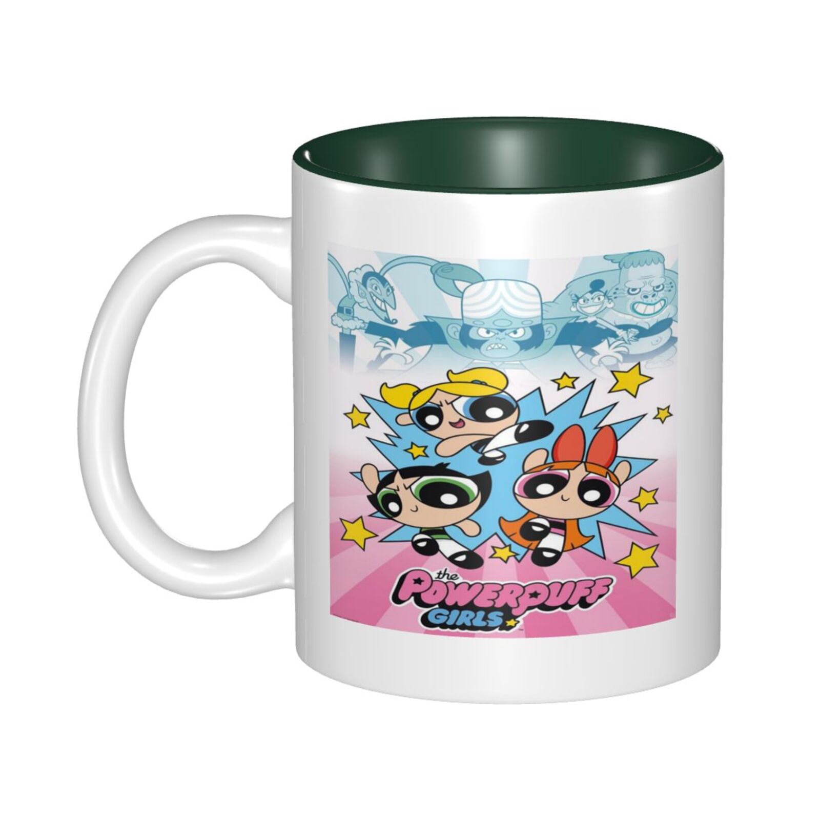 The Powerpuff Girls Coffee Mug Fun Mugs Dark Green - Walmart.com