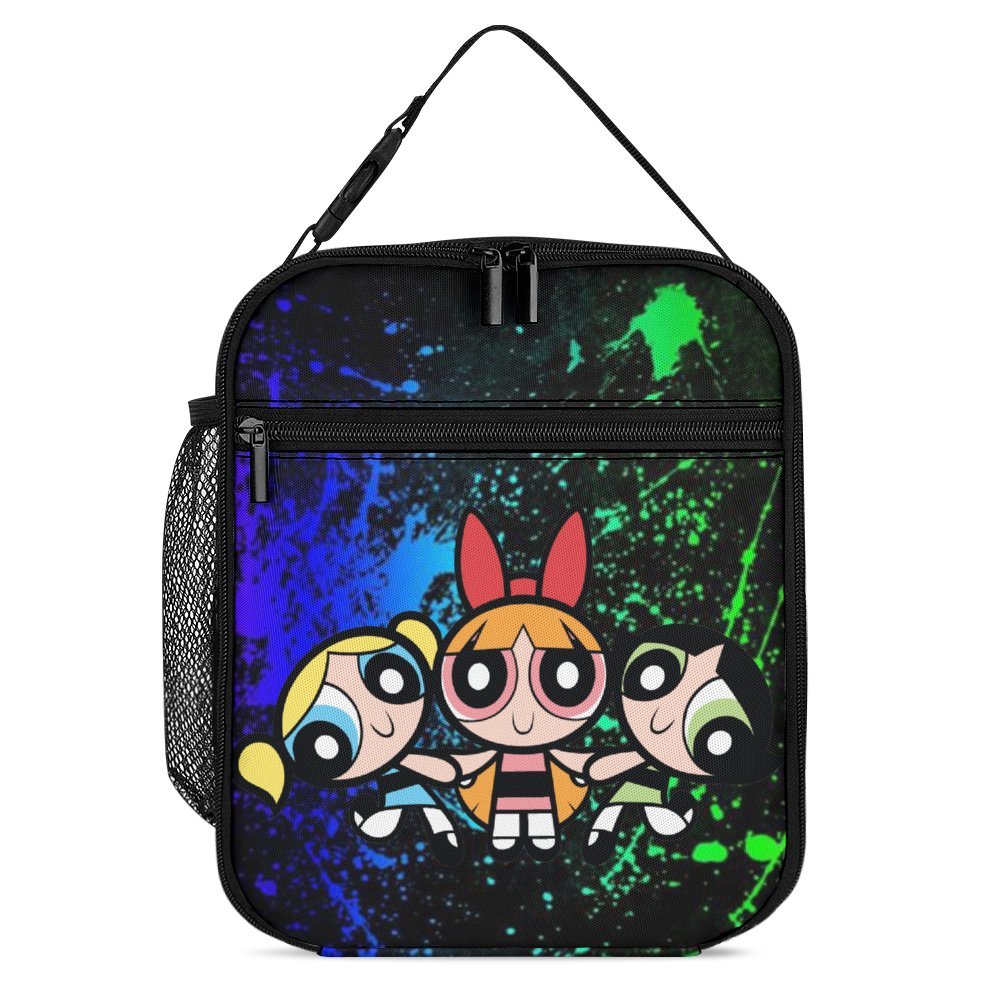 The Powerpuff Gi-rls Cute Lunch Bag Insulated Portable Lunch Box Cooler ...