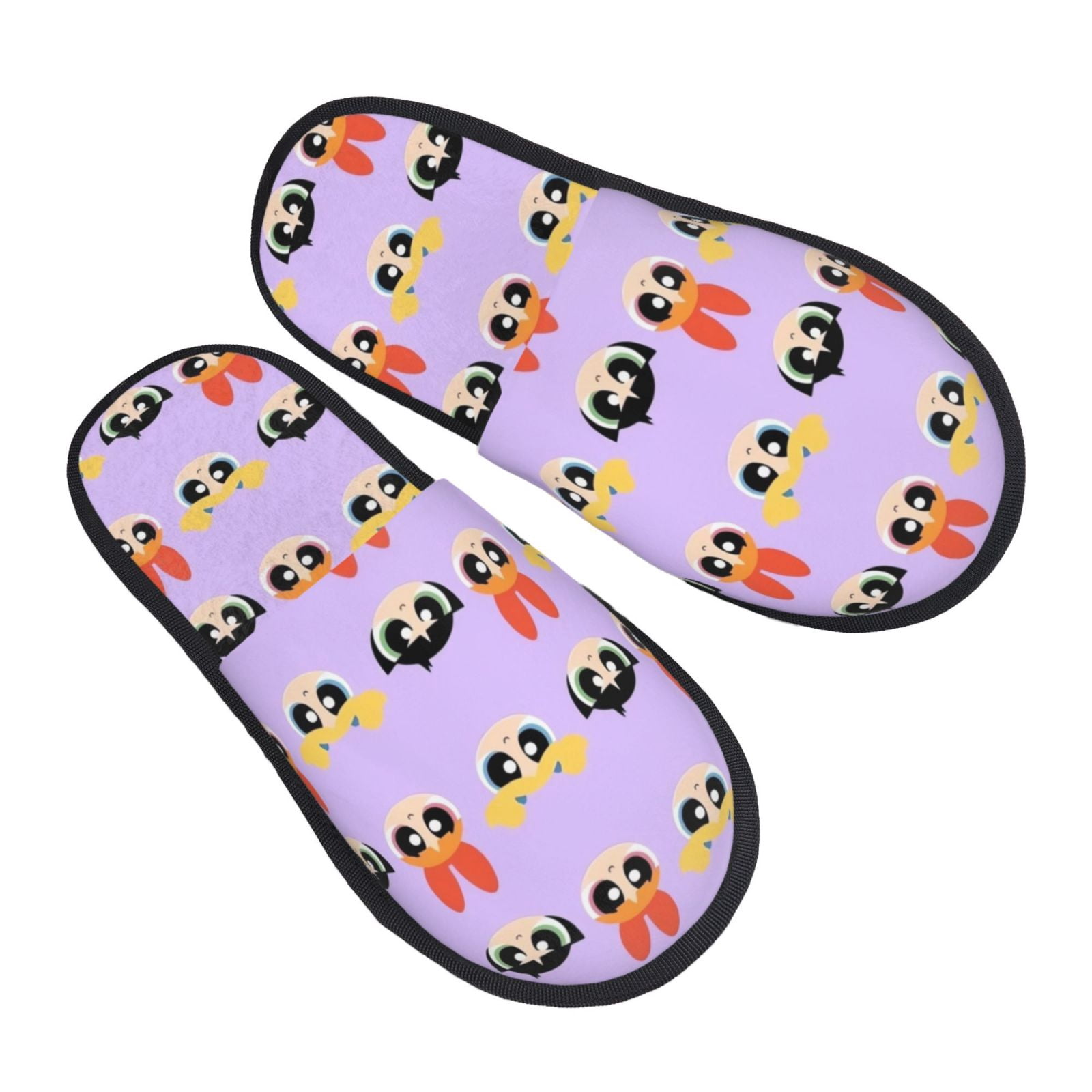 The Powerpuff Girls Furry Slippers For Men Women Fuzzy House Slippers ...