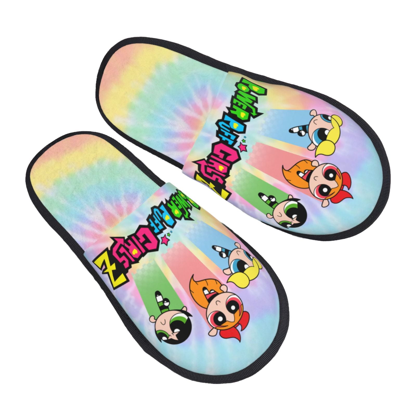 The Powerpuff Girls Furry Slippers For Men Women Fuzzy House Slippers ...