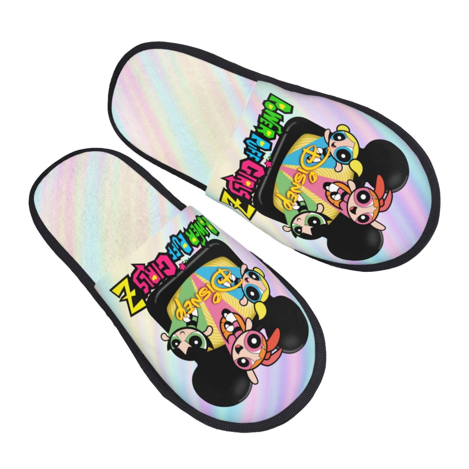The Powerpuff Girls Furry Slippers For Men Women Fuzzy House Slippers ...