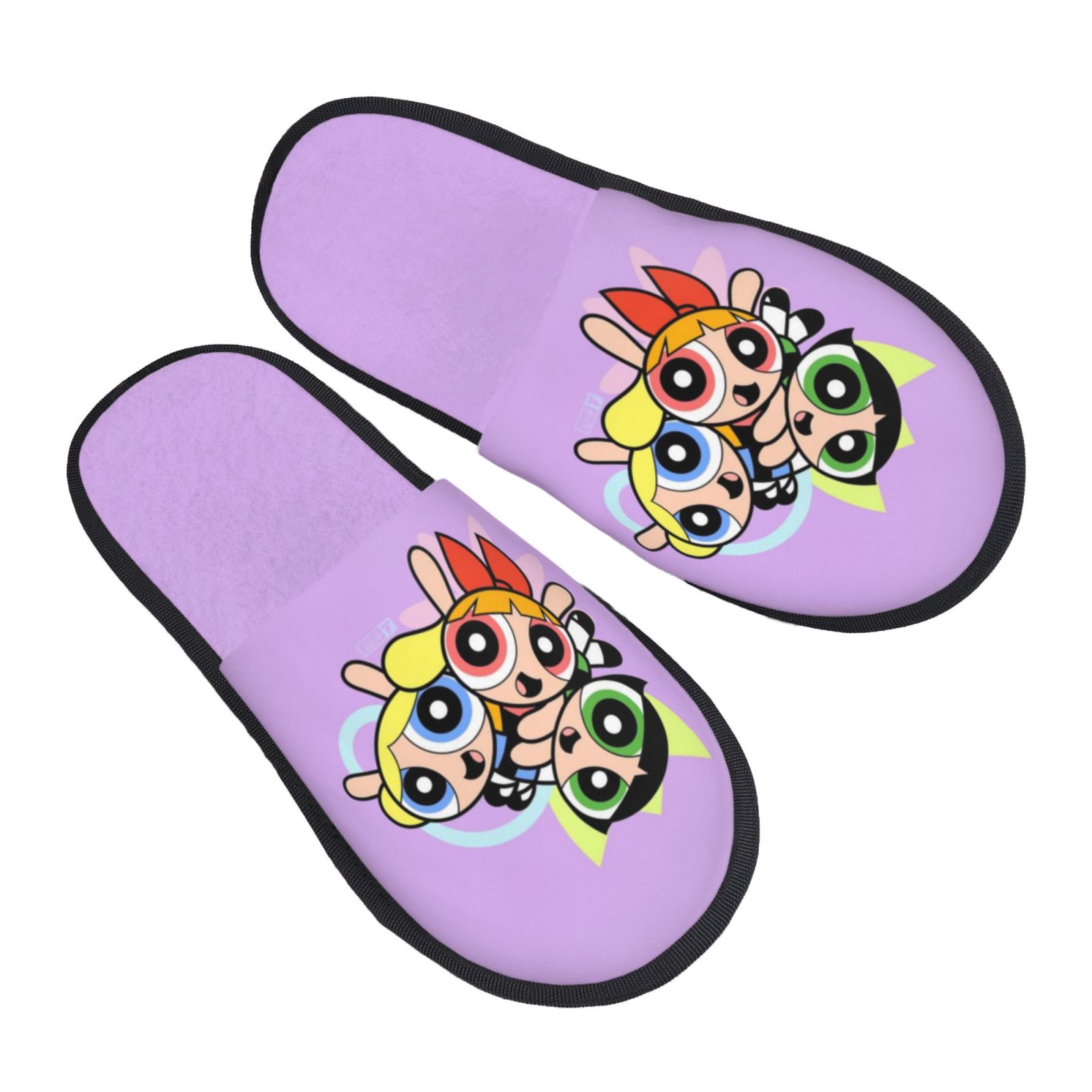The Powerpuff Girls Furry Slippers For Men Women Fuzzy House Slippers ...