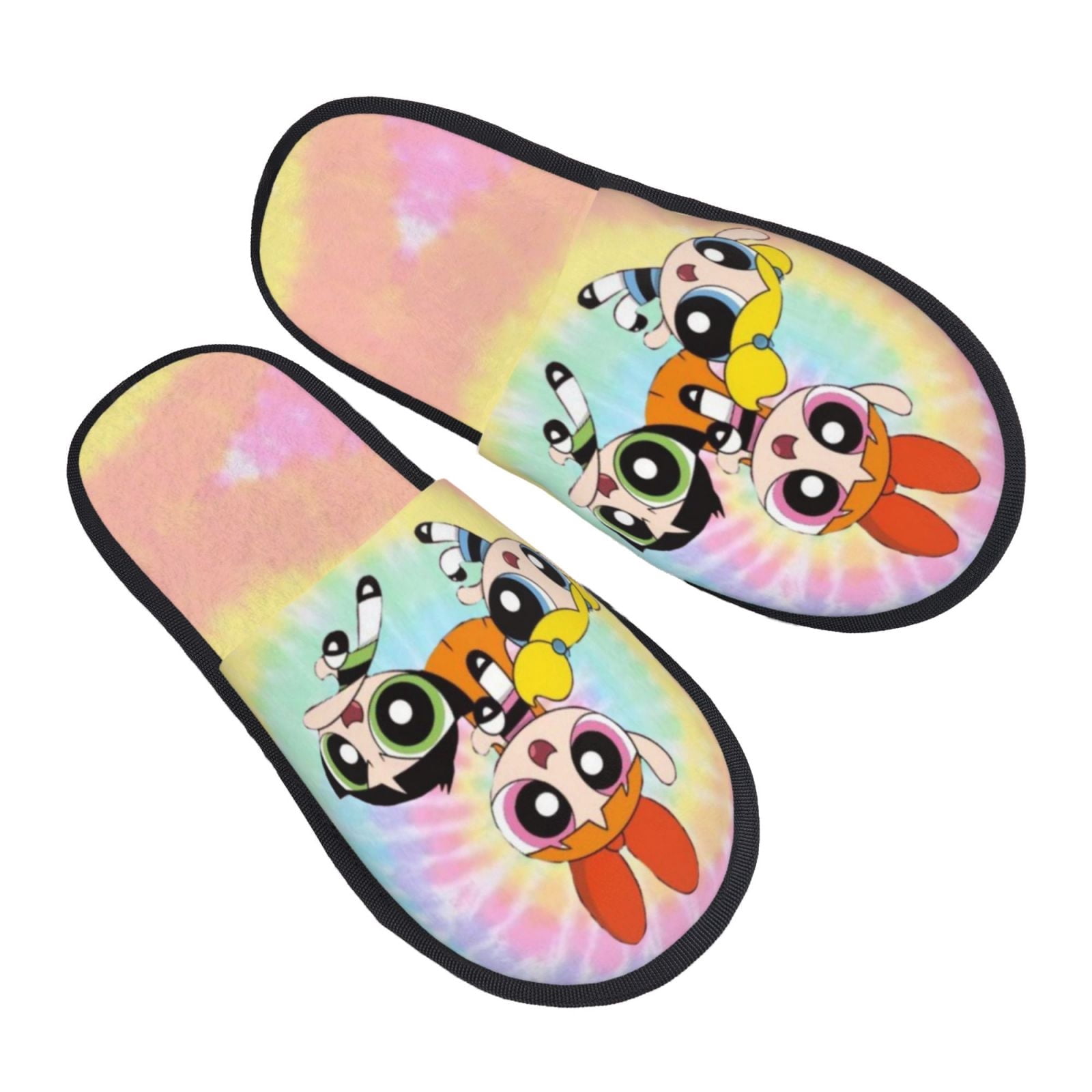 The Powerpuff Girls Furry Slippers For Men Women Fuzzy House Slippers ...
