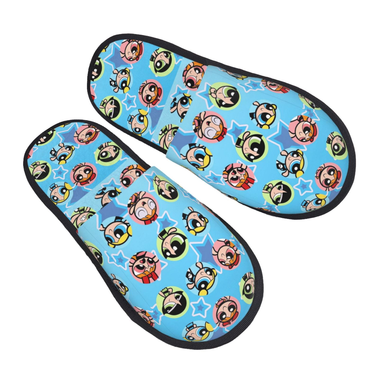 The Powerpuff Girls Furry Slippers For Men Women Fuzzy House Slippers ...