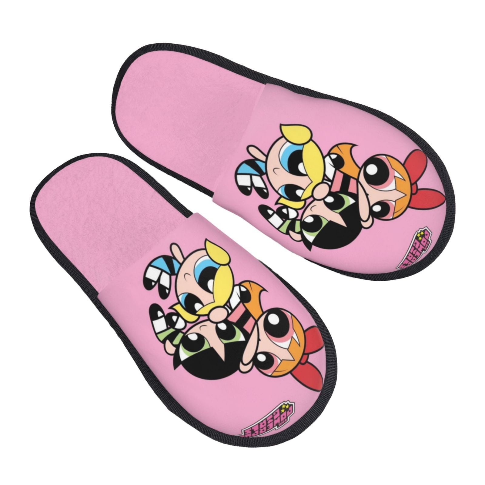 The Powerpuff Girls Furry Slippers For Men Women Fuzzy House Slippers ...