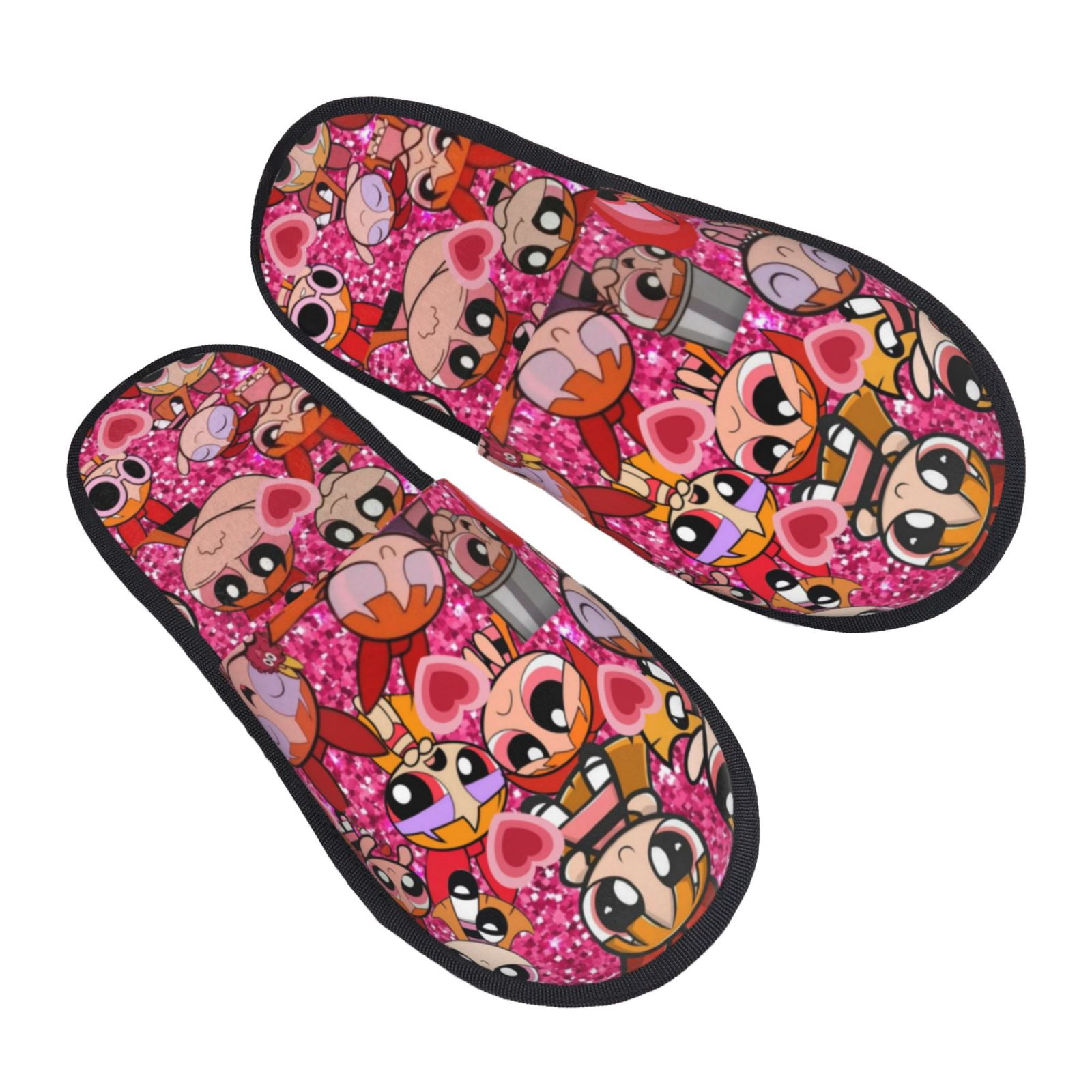 The Powerpuff Girls Furry Slippers For Men Women Fuzzy House Slippers ...