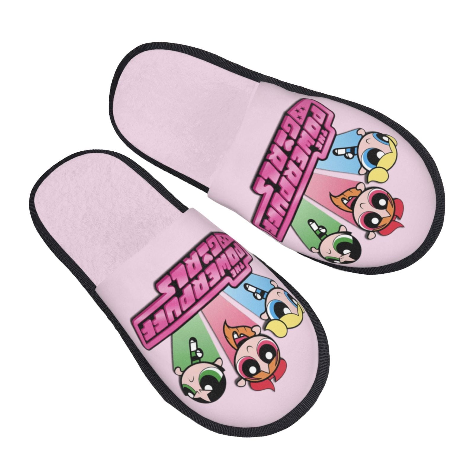 The Powerpuff Girls Furry Slippers For Men Women Fuzzy House Slippers ...