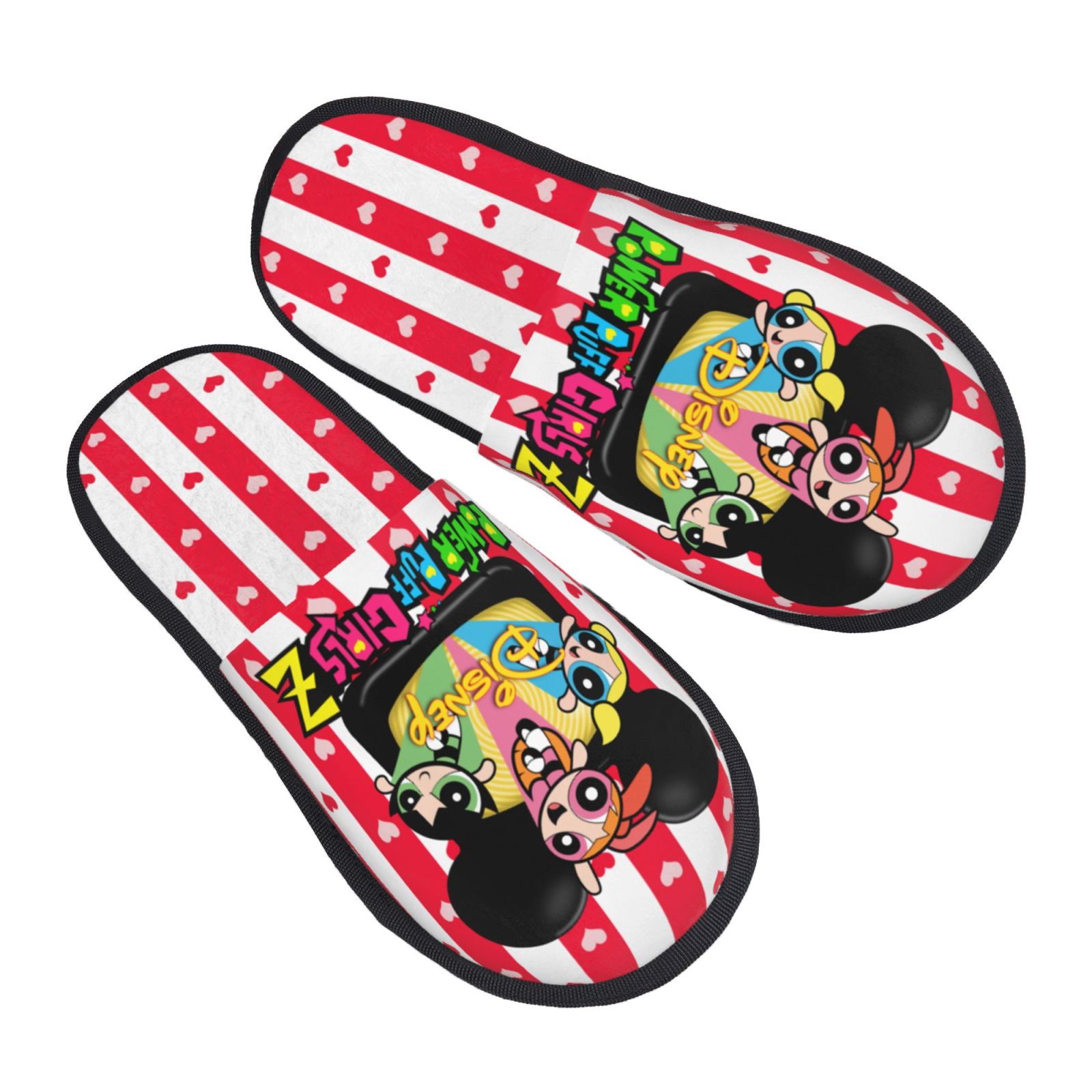 The Powerpuff Girls Furry Slippers For Men Women Fuzzy House Slippers ...