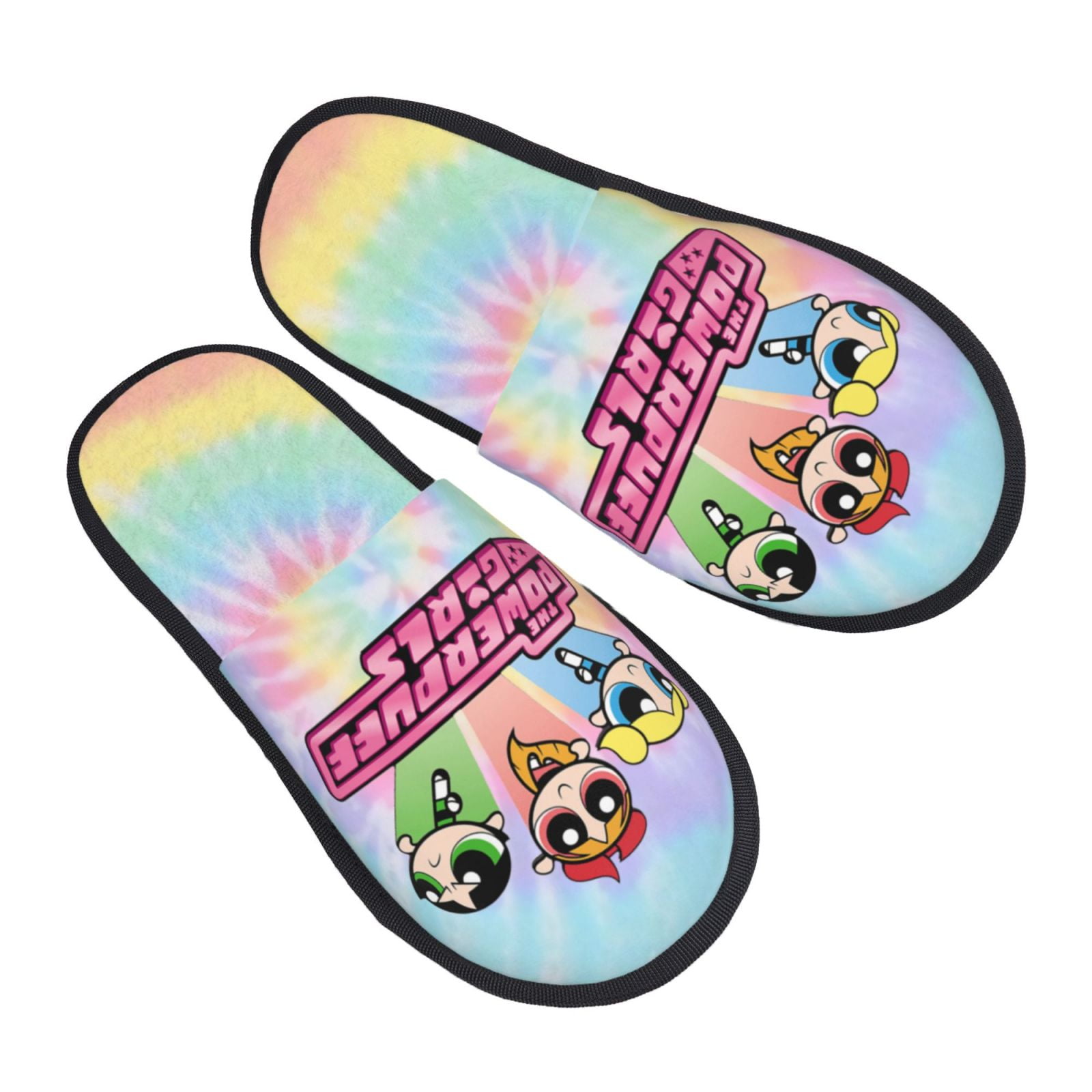 The Powerpuff Girls Furry Slippers For Men Women Fuzzy House Slippers ...