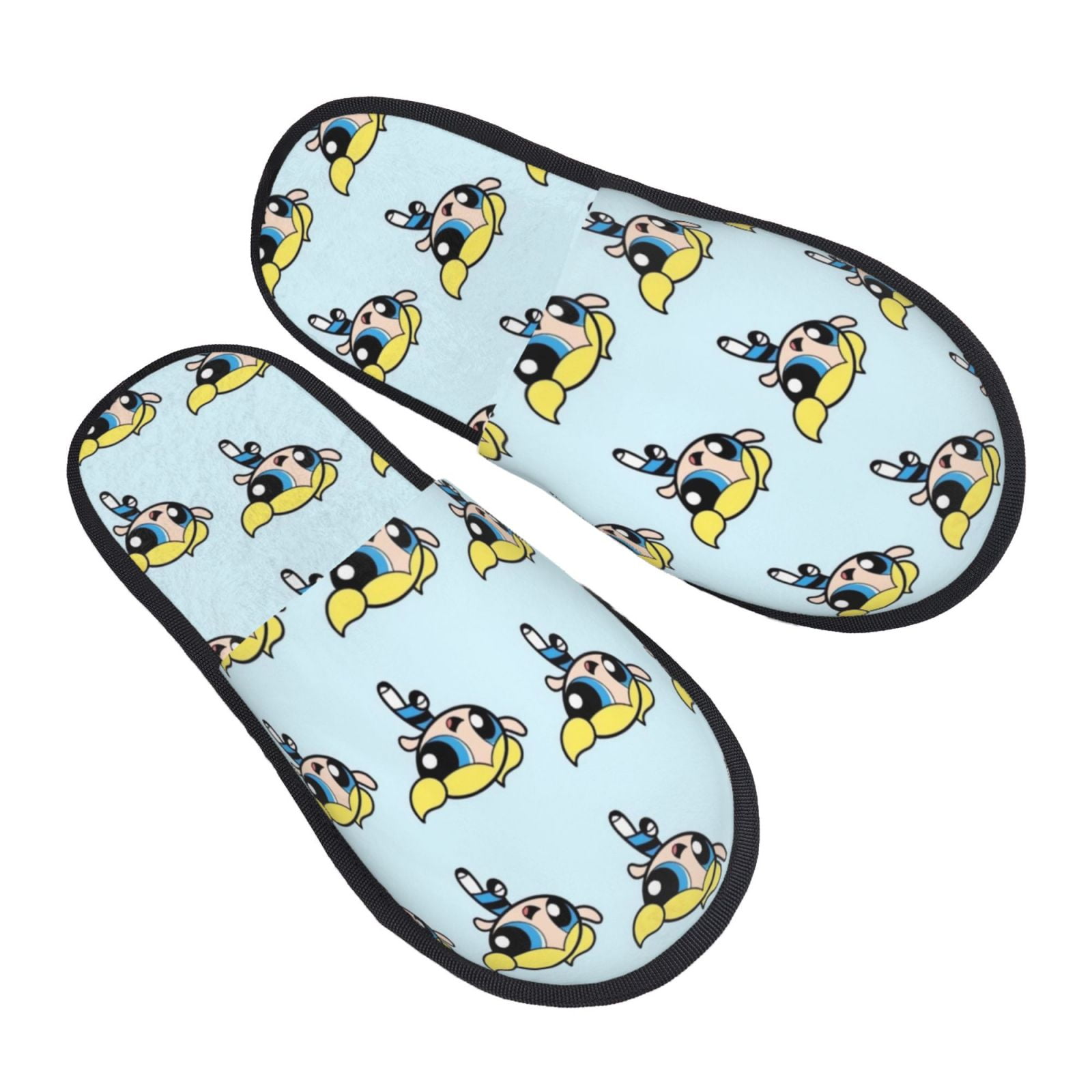The Powerpuff Girls Furry Slippers For Men Women Fuzzy House Slippers ...