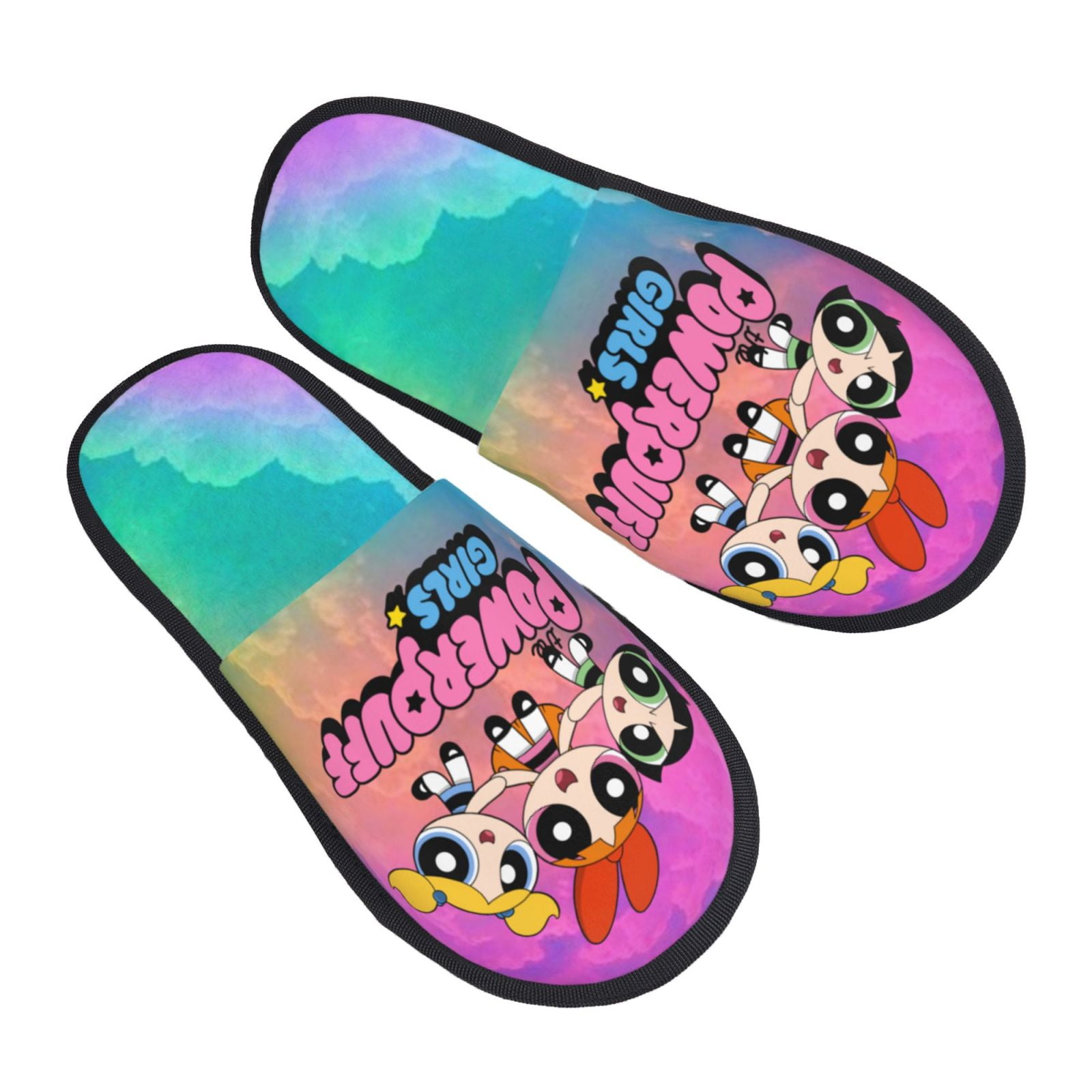 The Powerpuff Girls Furry Slippers For Men Women Fuzzy House Slippers ...