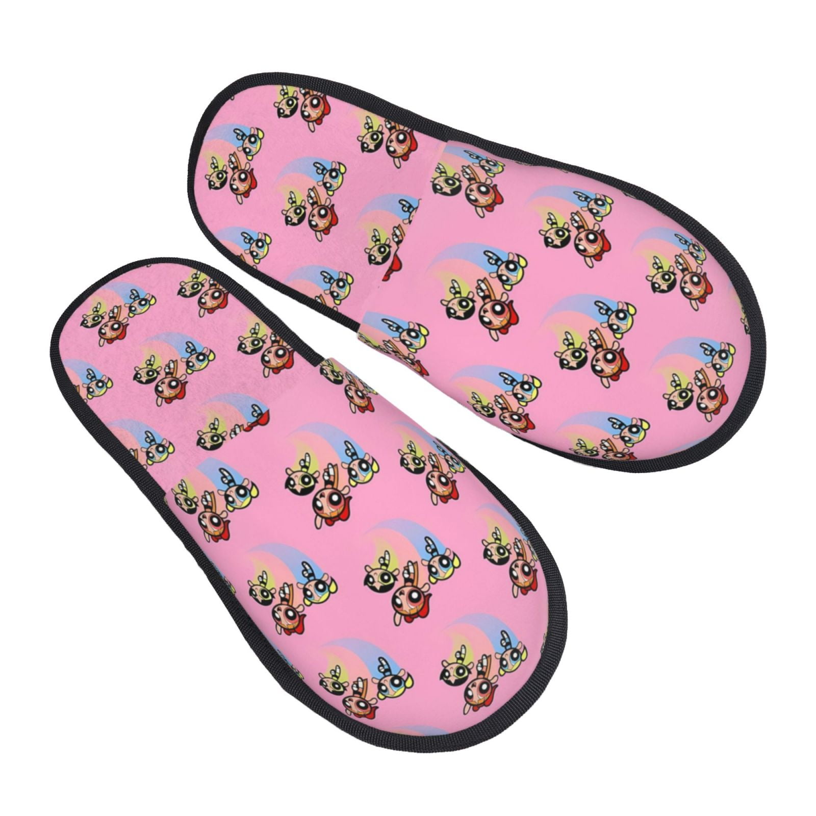 The Powerpuff Girls Furry Slippers For Men Women Fuzzy House Slippers ...