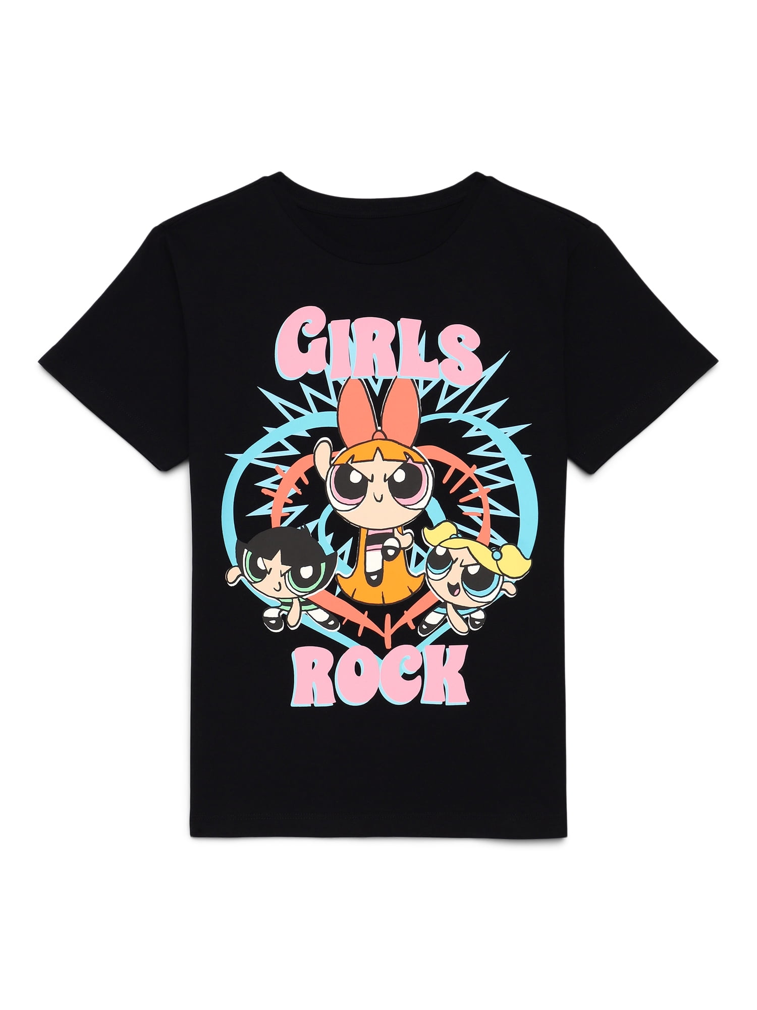 The Powerpuff Girls Girls Short Sleeve Graphic T-Shirt, Sizes 4-16 ...