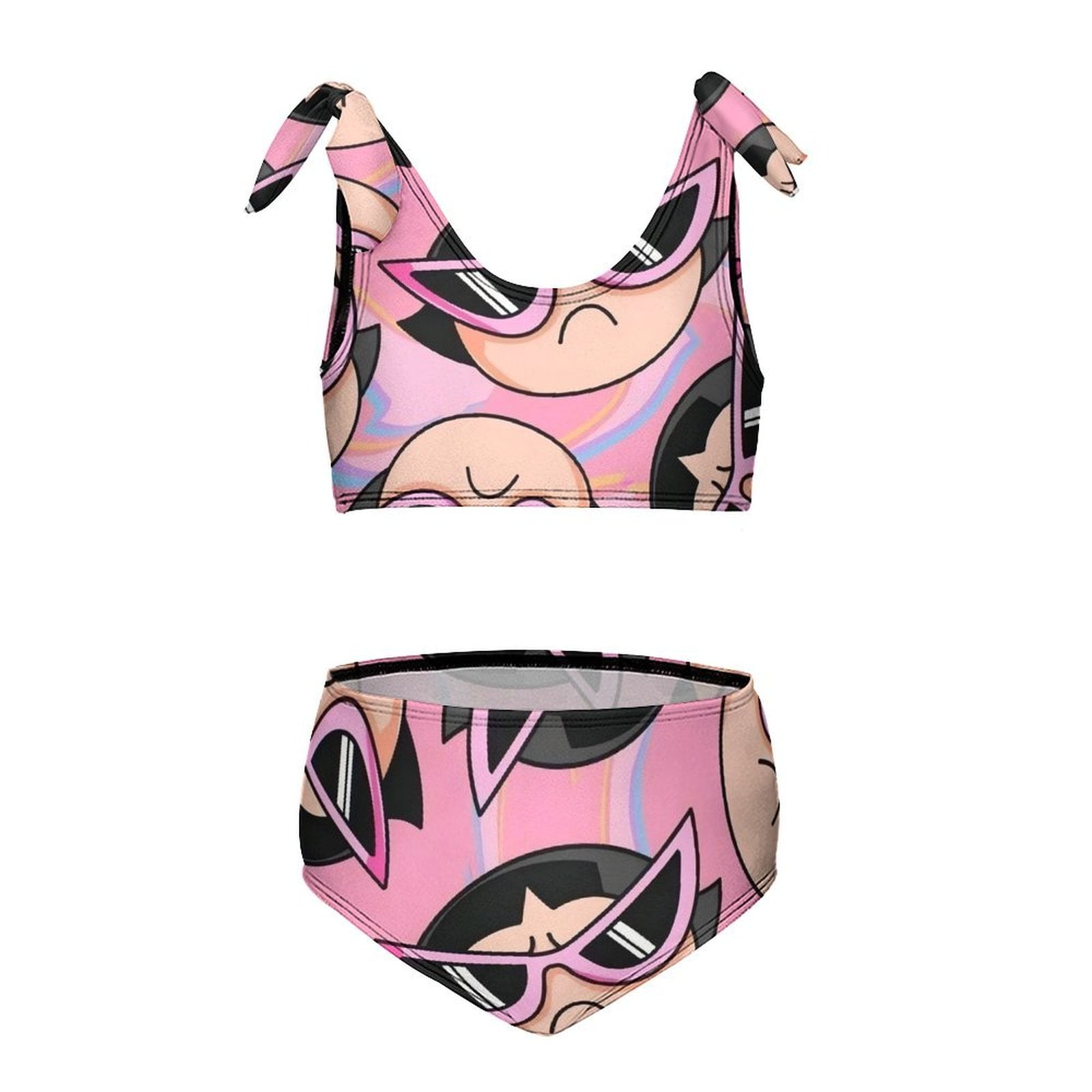 The Powerpuff Girls Girls beach ruffled top swimsuit 2 sets 10-12Y ...