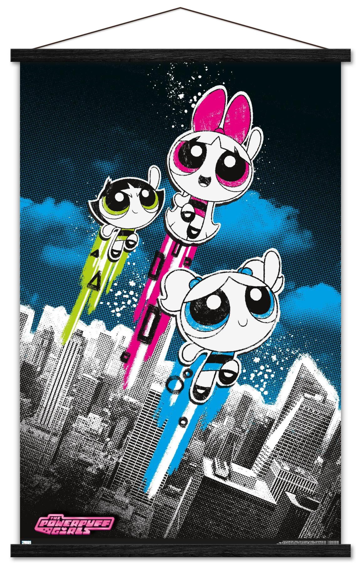 The Powerpuff Girls - Group City Wall Poster with Magnetic Frame, 22. ...