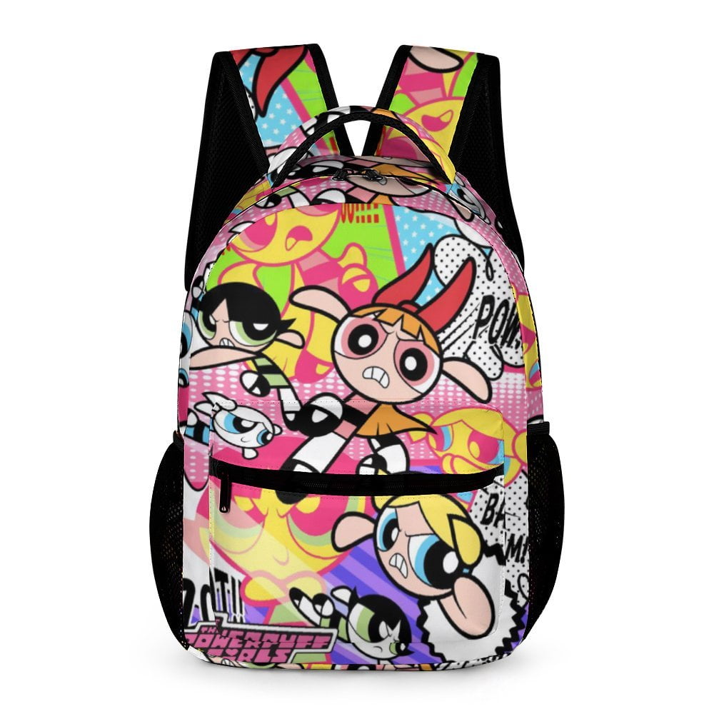 The Powerpuff Gi-rls Shoulder Backpack Casual Rucksack Bookbag ...
