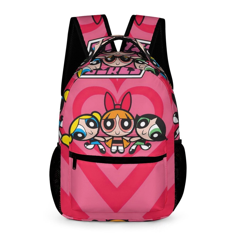 The Powerpuff Gi-rls Shoulder Backpack Casual Rucksack Bookbag ...