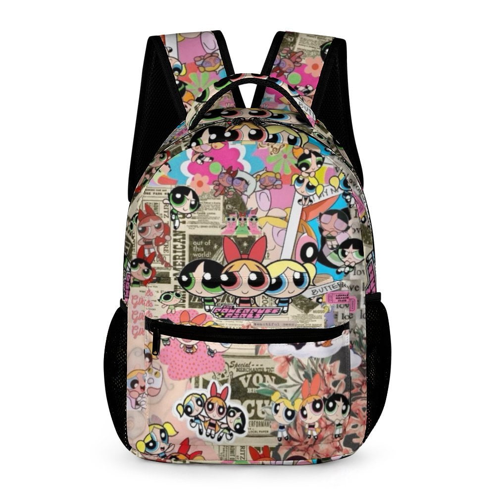 The Powerpuff Gi-rls Shoulder Backpack Casual Rucksack Bookbag ...
