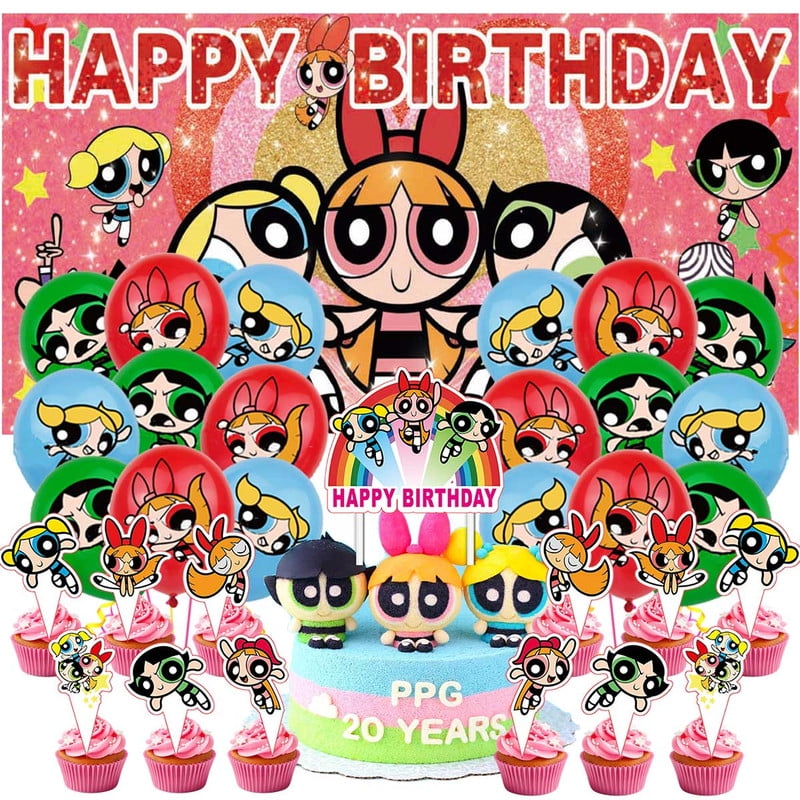 The Powerpuff Girls Latex Balloons Birthday Party Supplies Kit Decor ...