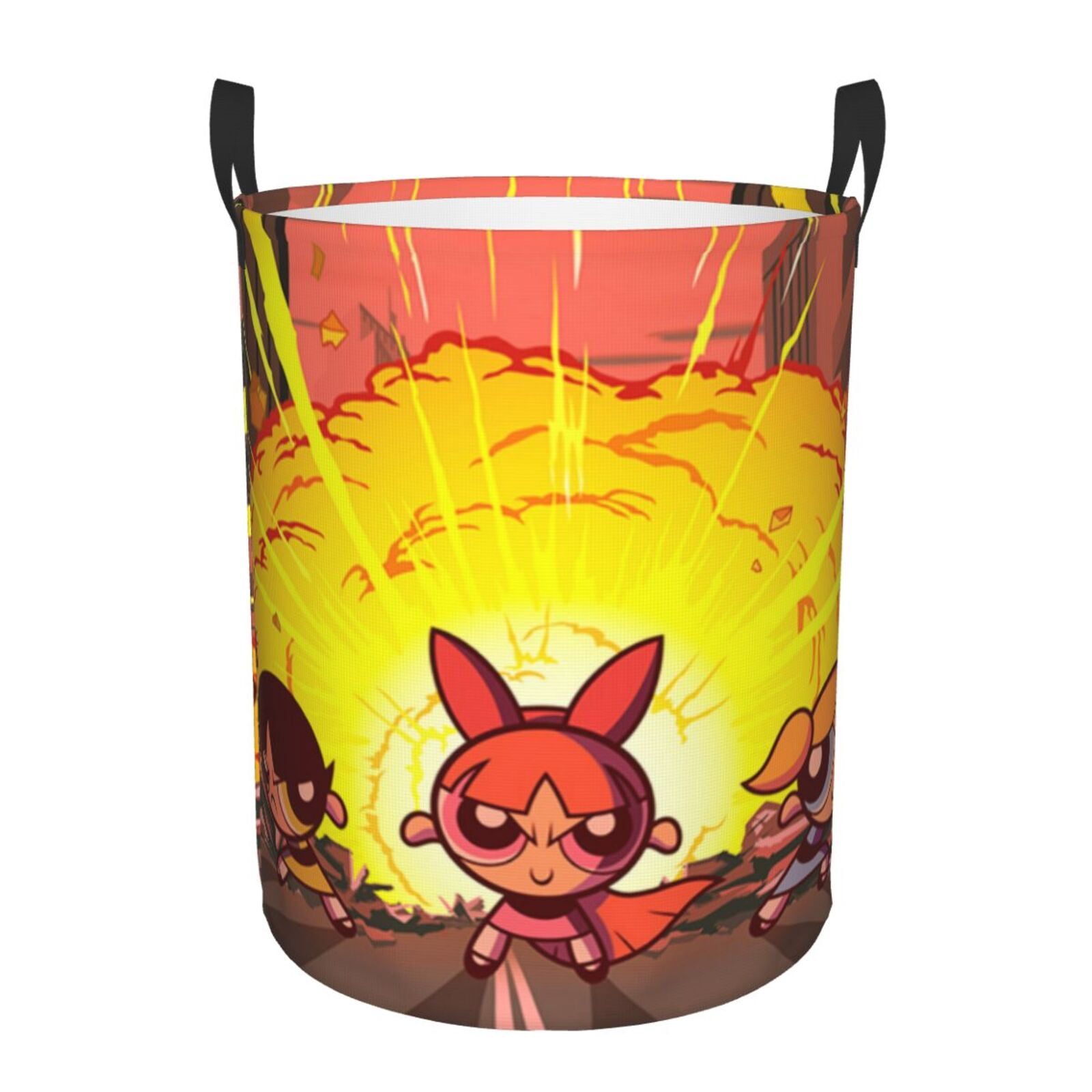 The Powerpuff Girls Laundry Basket Circular Laundry Hamper Dirty ...