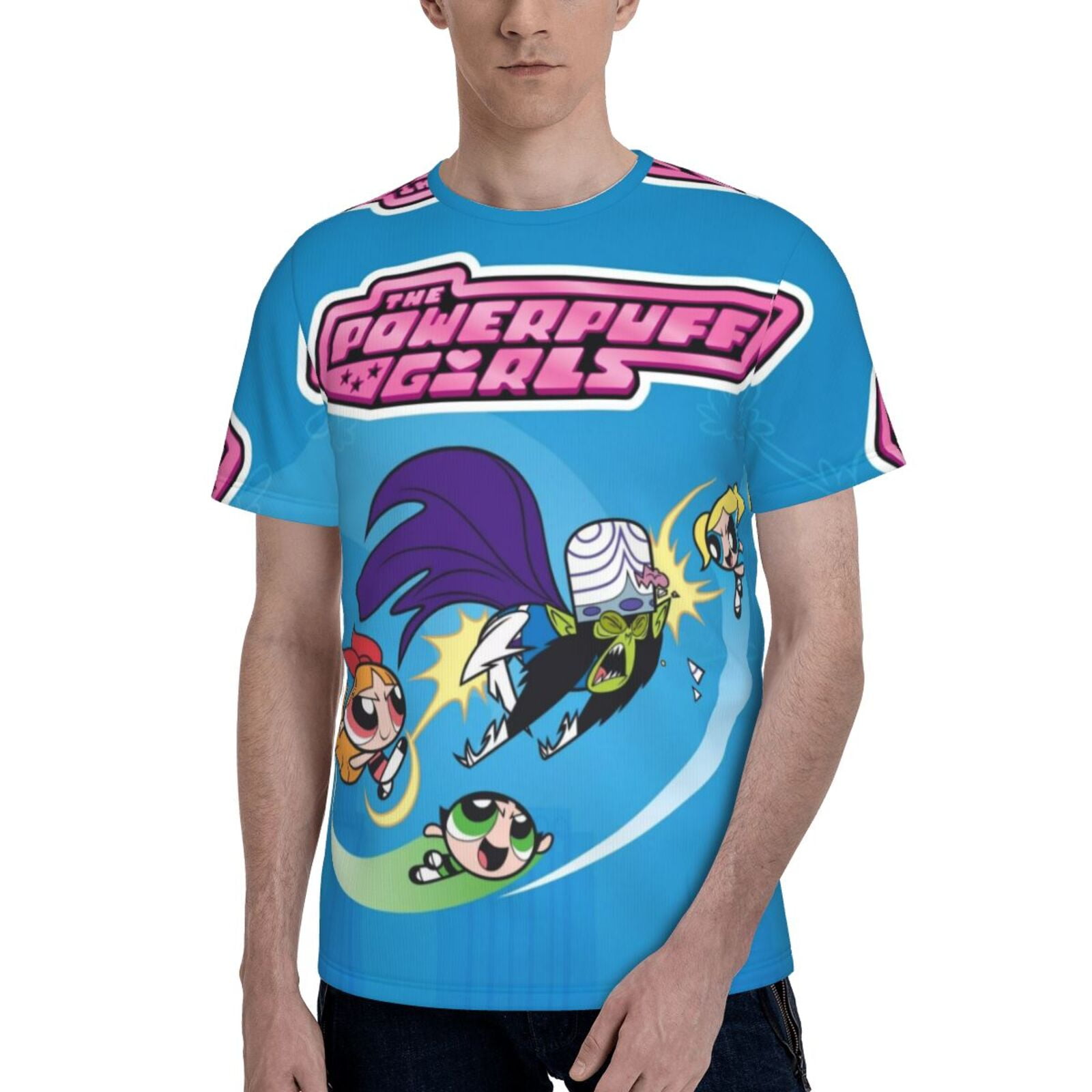 The Powerpuff Girls Mens 3d Graphic Print Shirts Casual Short Sleeve Tee Shirts - Walmart.com