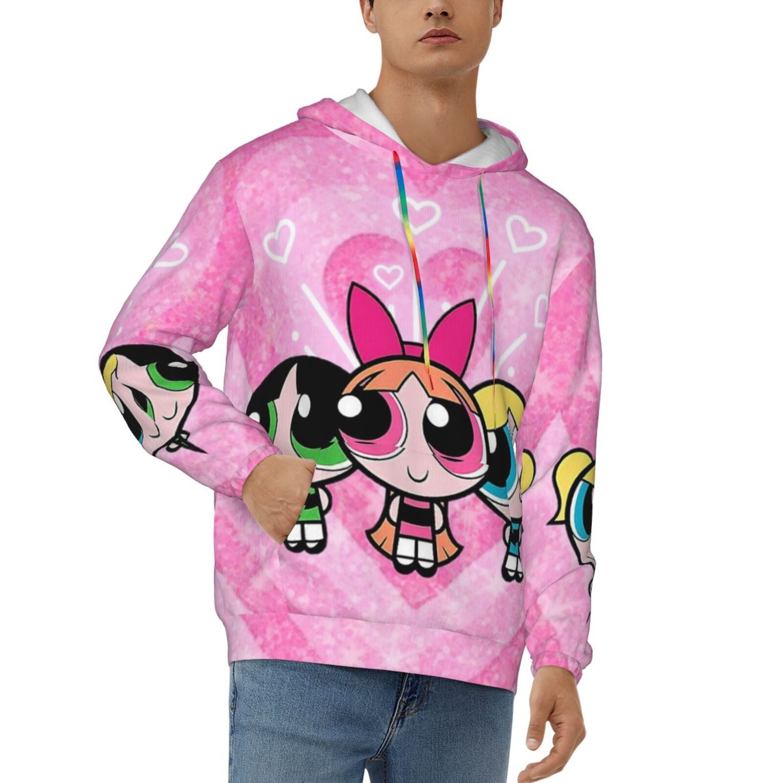 The Powerpuff Girls Mens Active Sweatshirts Cozy Hoodie 3d Graphic ...