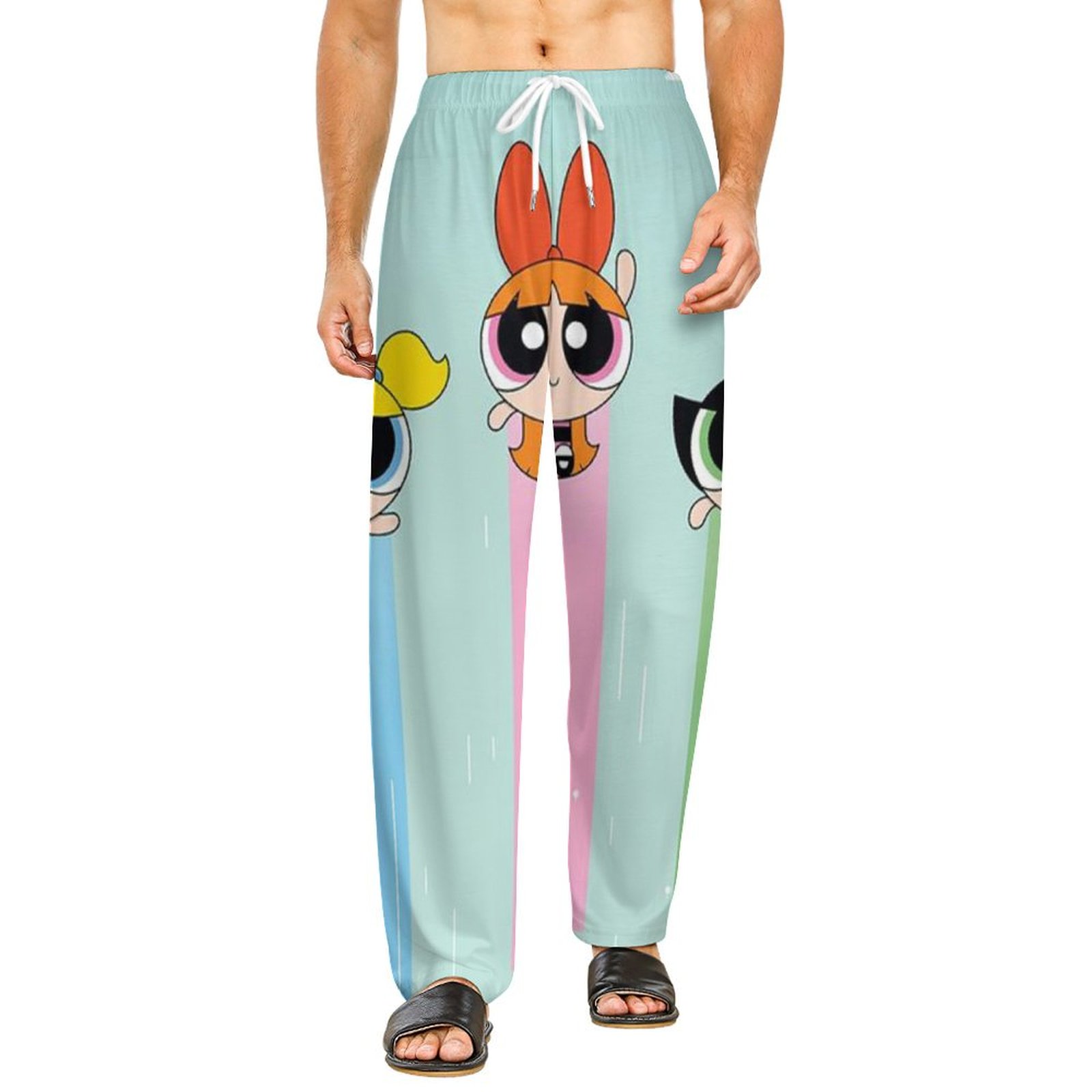 The Powerpuff Girls Pajamas Pants 3D Printing Wide Leg PJ Pant ...