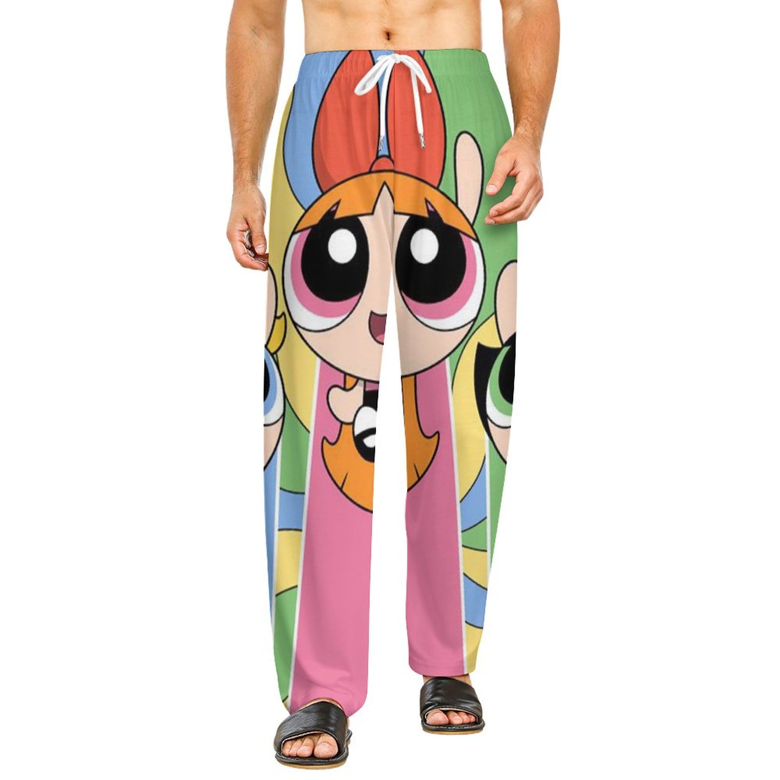 The Powerpuff Girls Pajamas Pants 3D Printing Wide Leg PJ Pant ...