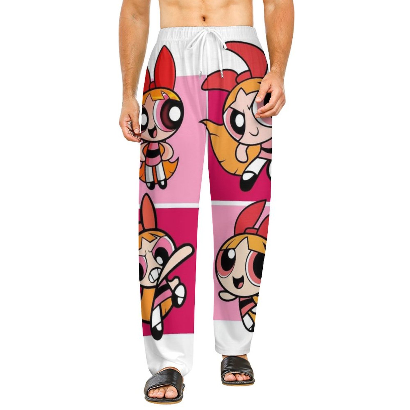 The Powerpuff Girls Pajamas Pants 3D Printing Wide Leg PJ Pant ...