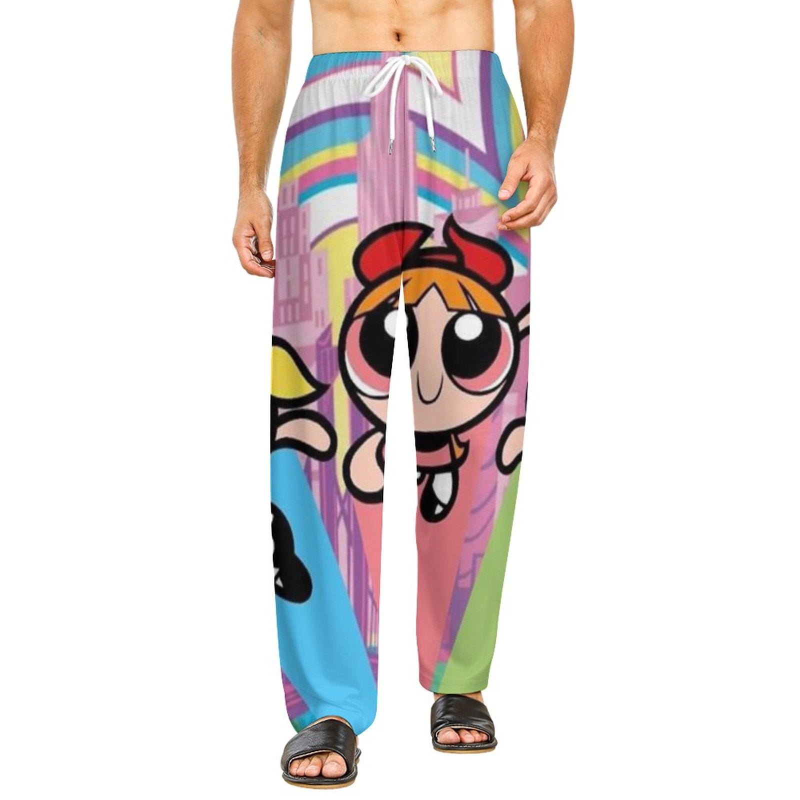 The Powerpuff Girls Pajamas Pants 3D Printing Wide Leg PJ Pant ...