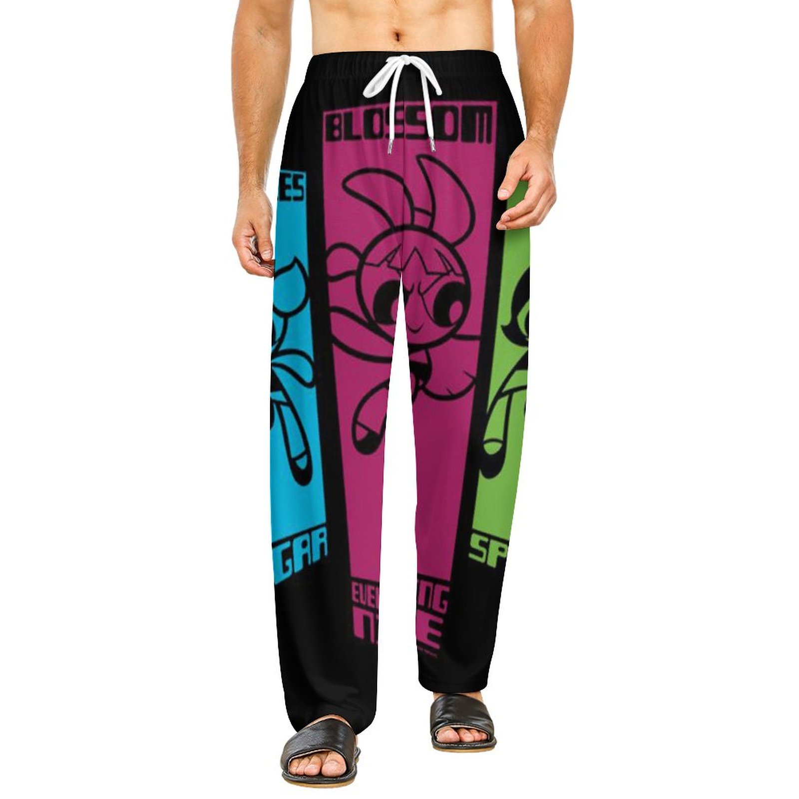 The Powerpuff Girls Pajamas Pants 3D Printing Wide Leg PJ Pant ...