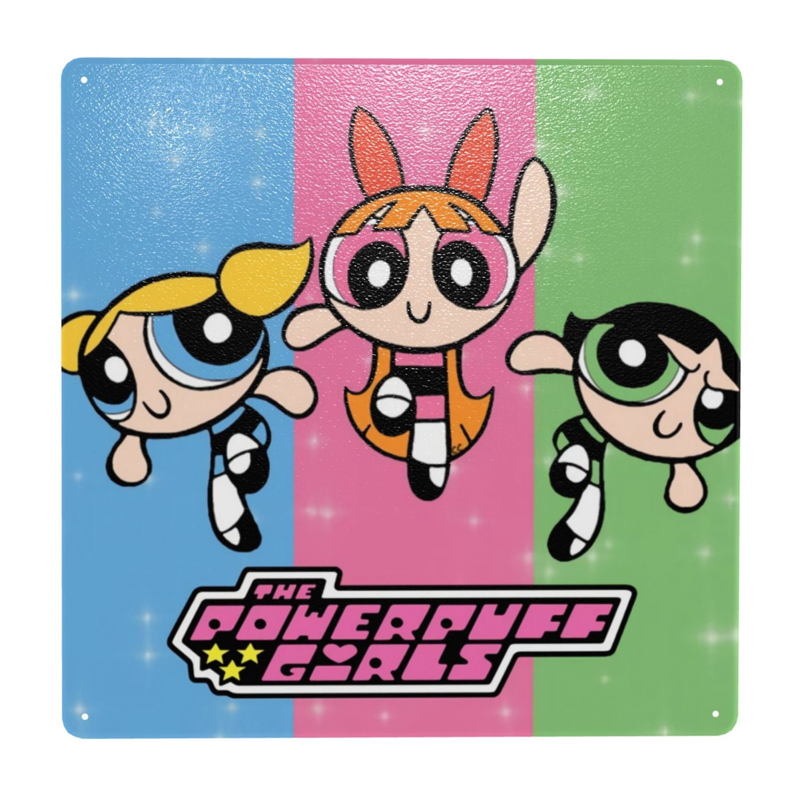 The Powerpuff Girls Pintura Impresa En Estaño, Decoración De Pared Para El Hogar (12x 12in ...