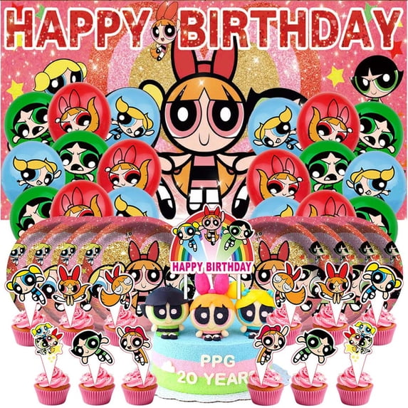 The Powerpuff Girls Birthday Party Supplies Balloons Plates Decoration ...