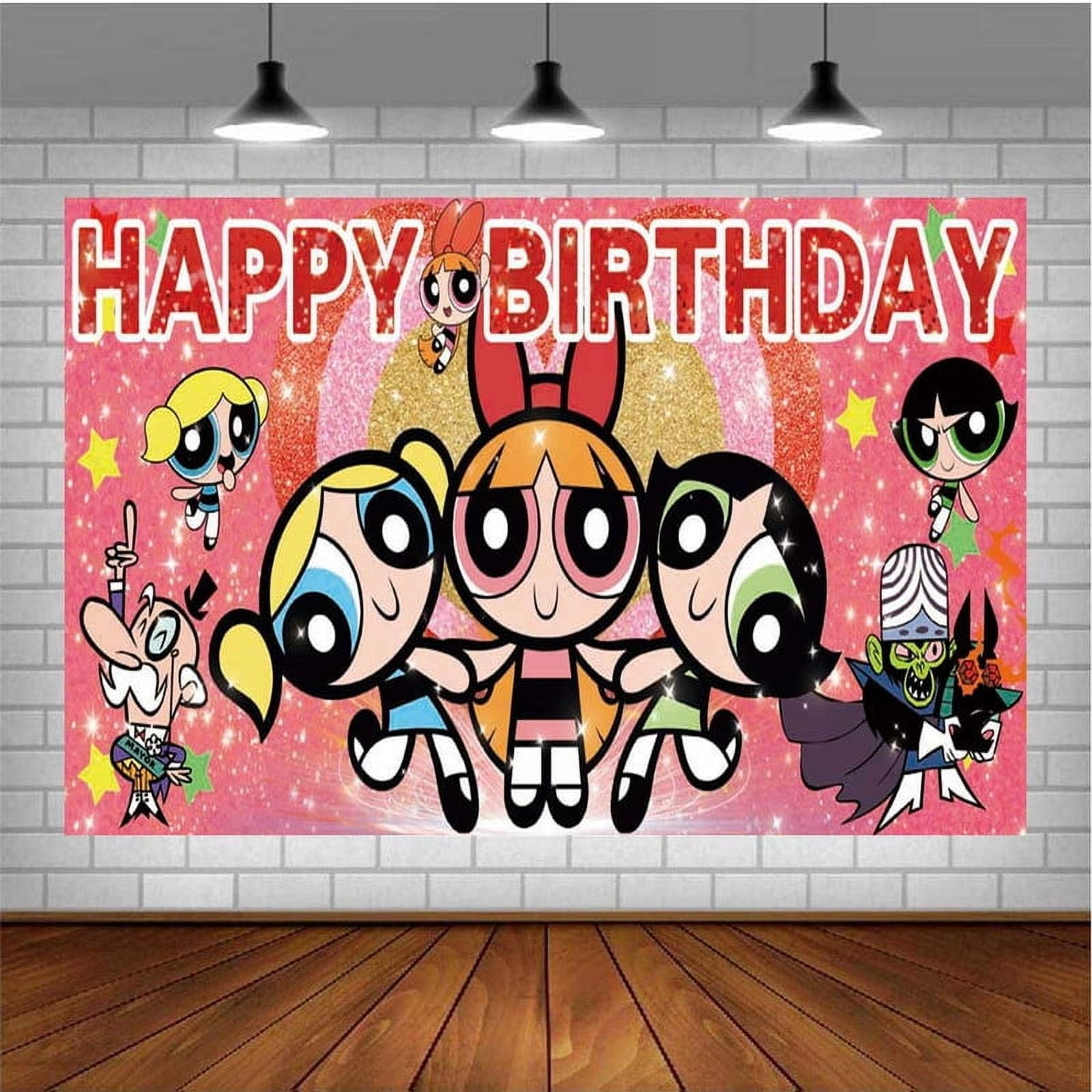 The Powerpuff Girls Post Wall Decor Birthday Banner Backdrop Background ...