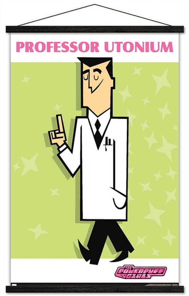 The Powerpuff Girls - Professor Utonium Wall Poster with Wooden ...