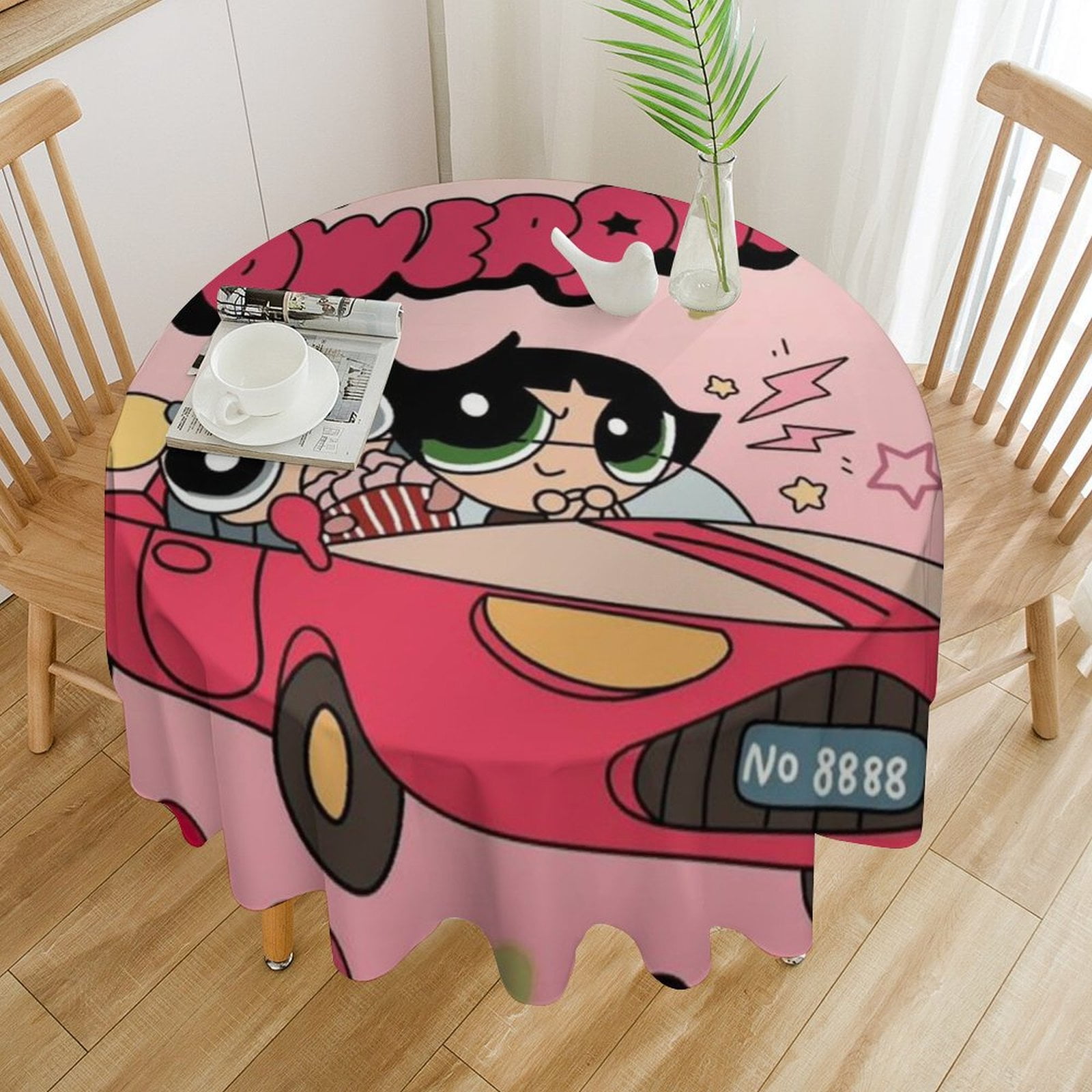 The Powerpuff Girls Round Tablecloth Print Decorative Table Cover ...