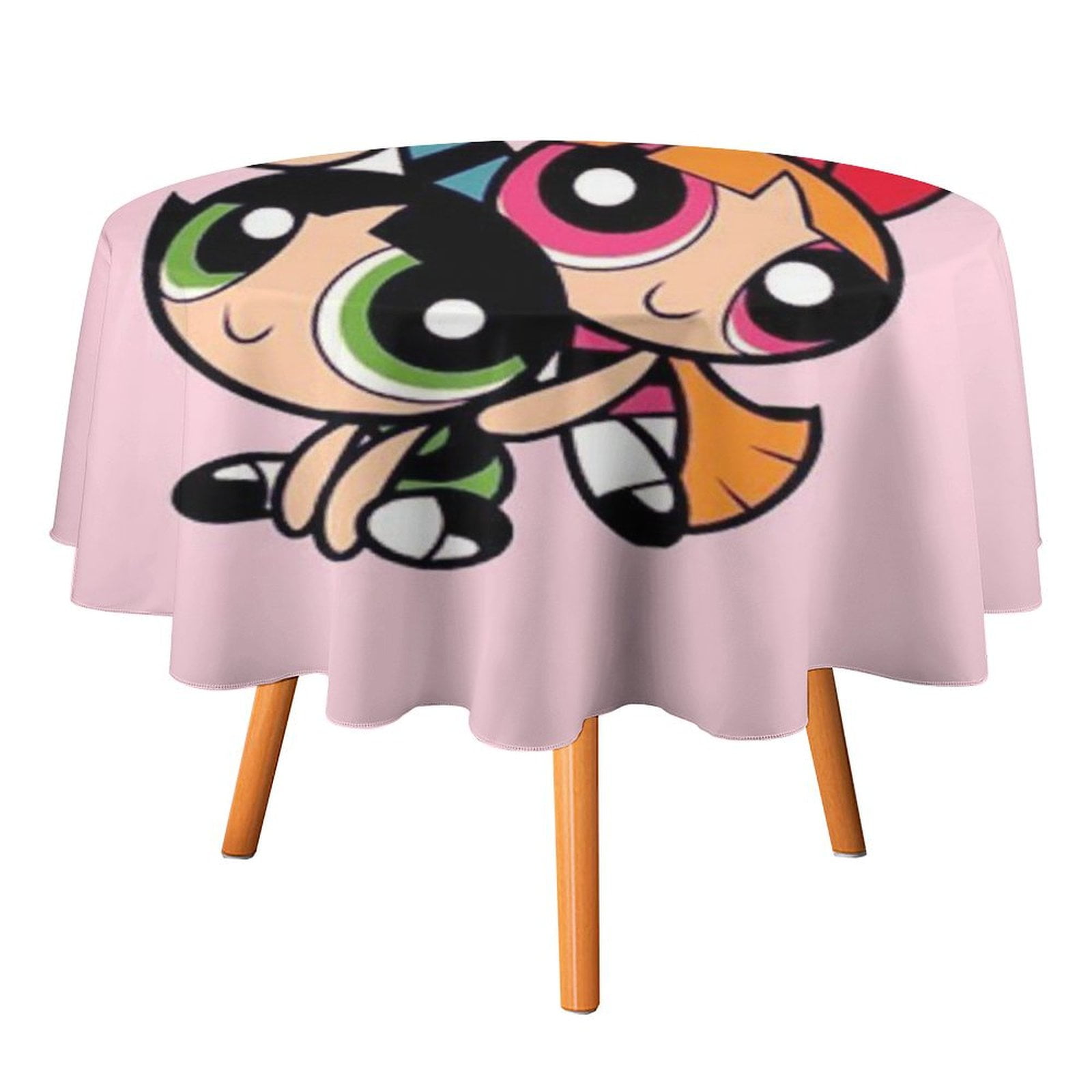 The Powerpuff Girls Round Tablecloth Print Decorative Table Cover ...