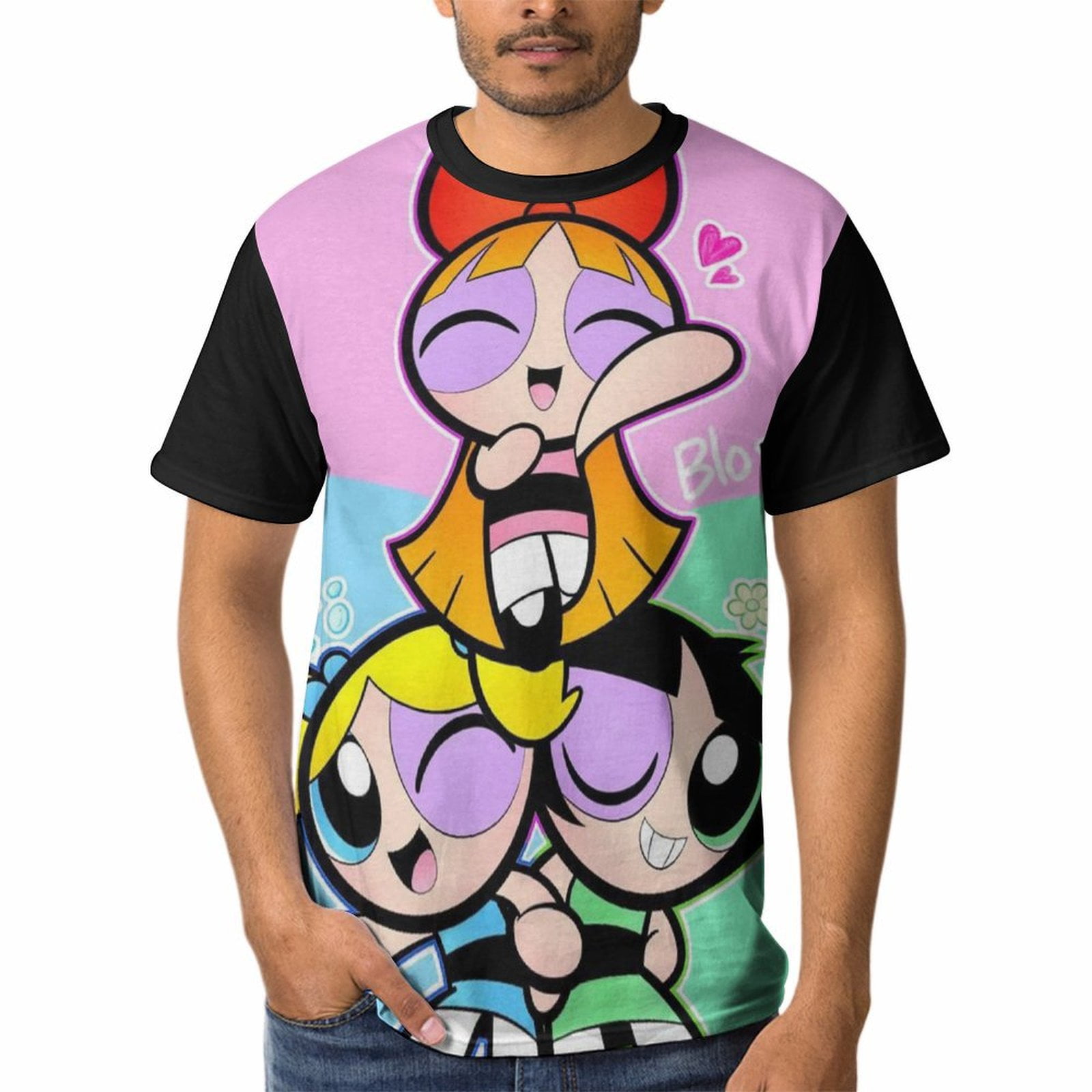 The Powerpuff Girls Shirts Men's Short Sleeve Printed T-Shirt Graphic ...